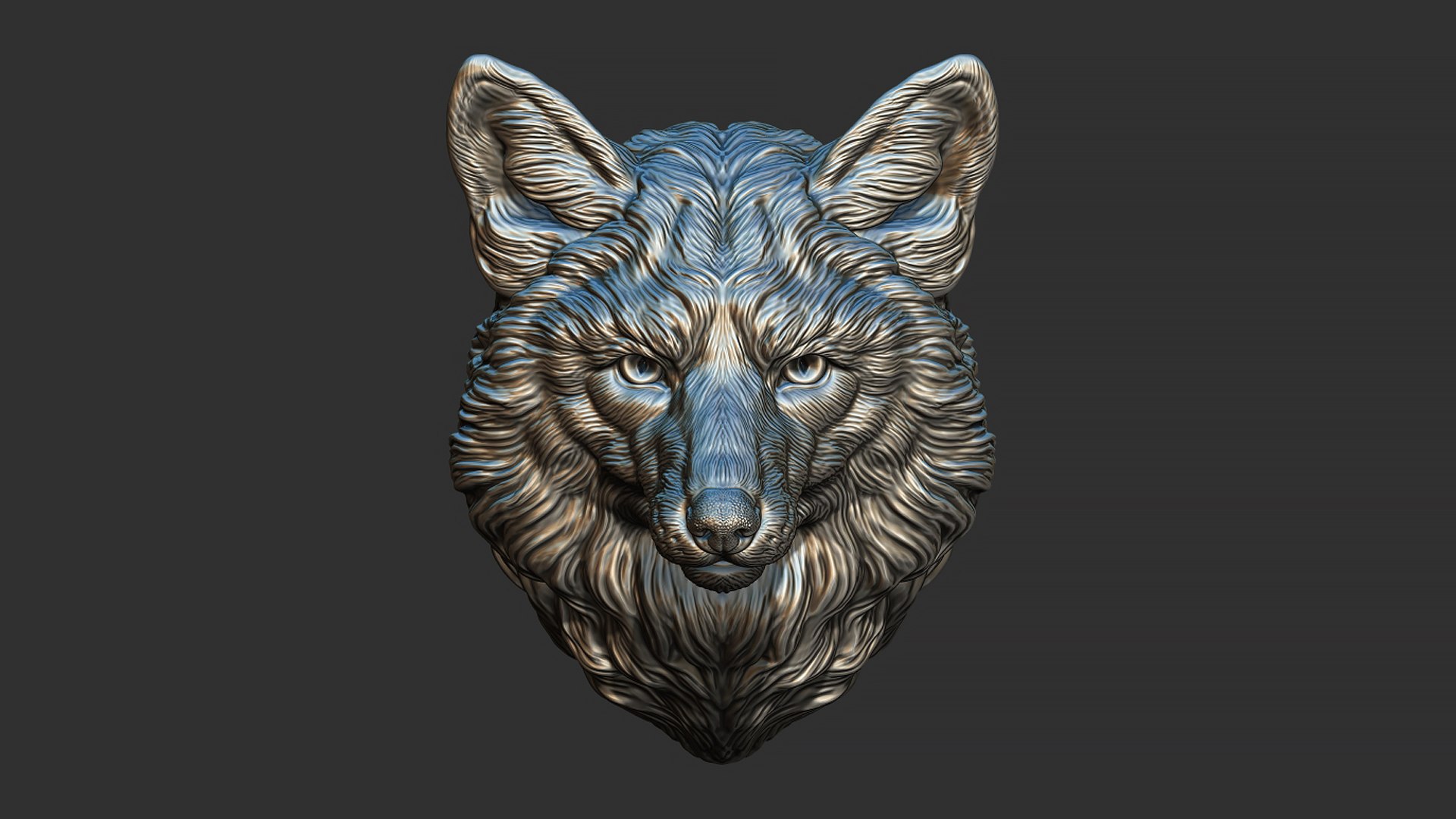 3D Fox Head Gloomy - TurboSquid 2060155