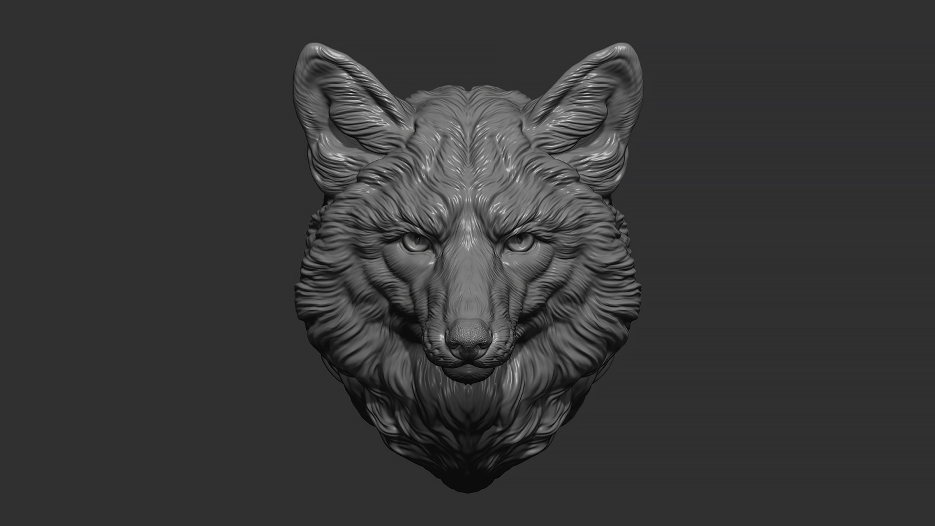 3D Fox Head Gloomy - TurboSquid 2060155