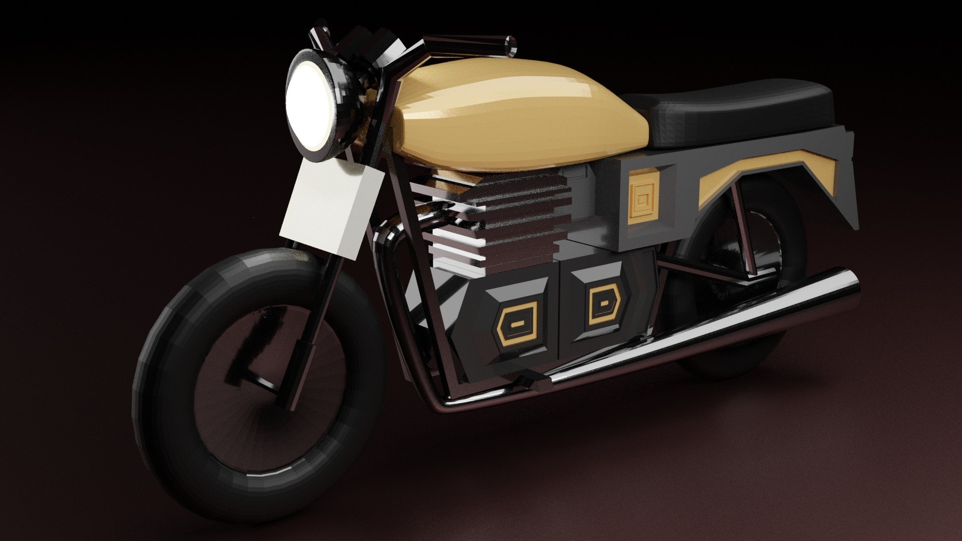 3D Low Poly Motorcycle - TurboSquid 1836632