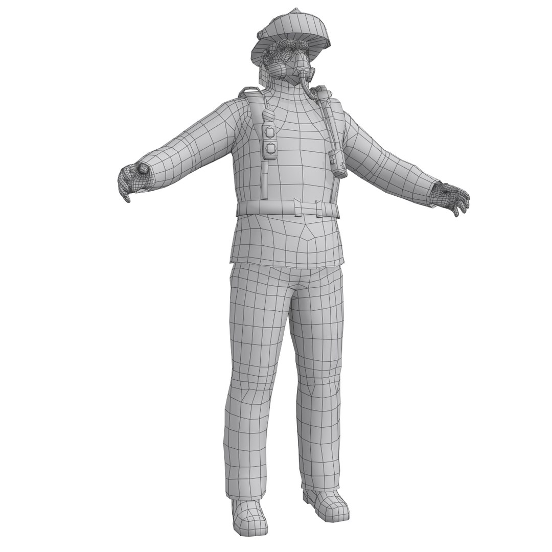 fireman 2 3d model