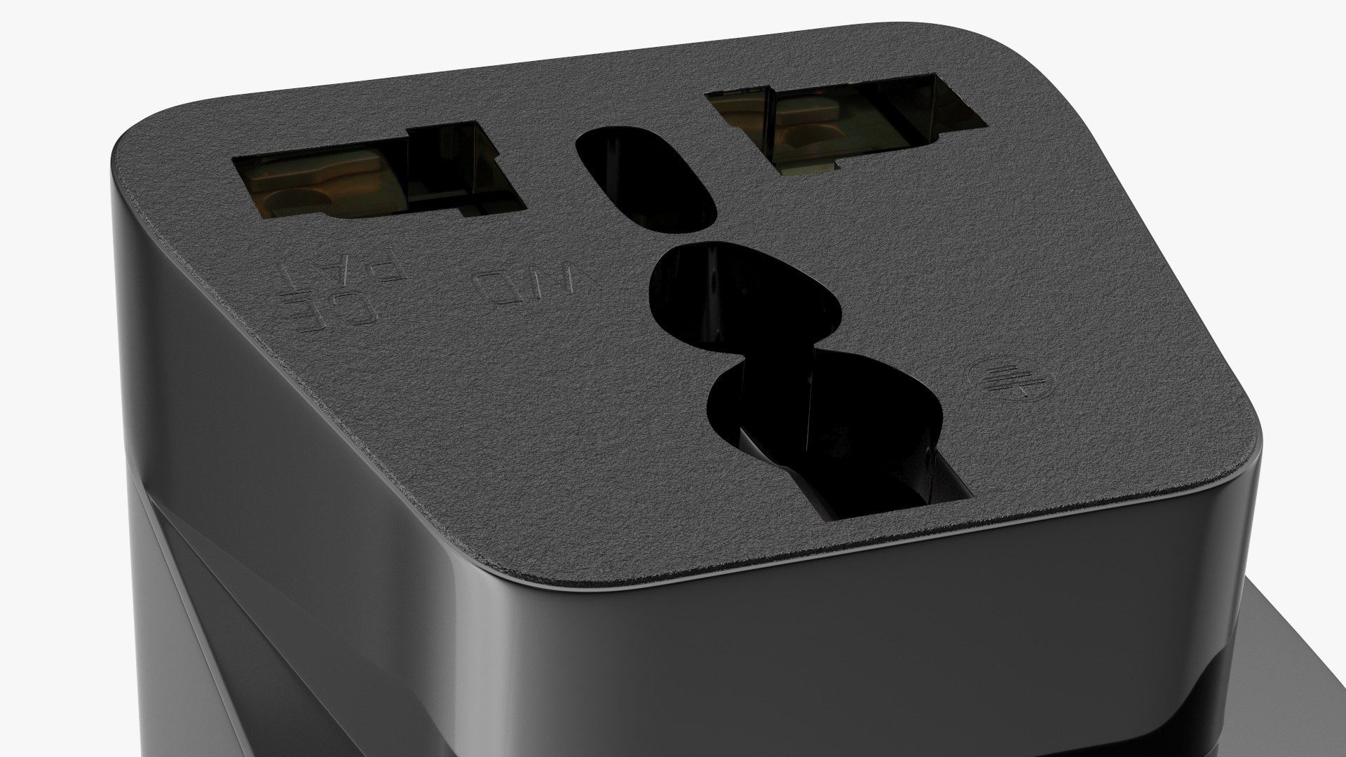 3D Type A Plug Adapter Black Model - TurboSquid 1841227