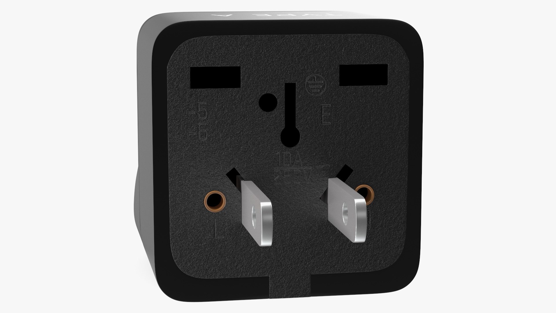 3D Type A Plug Adapter Black Model - TurboSquid 1841227