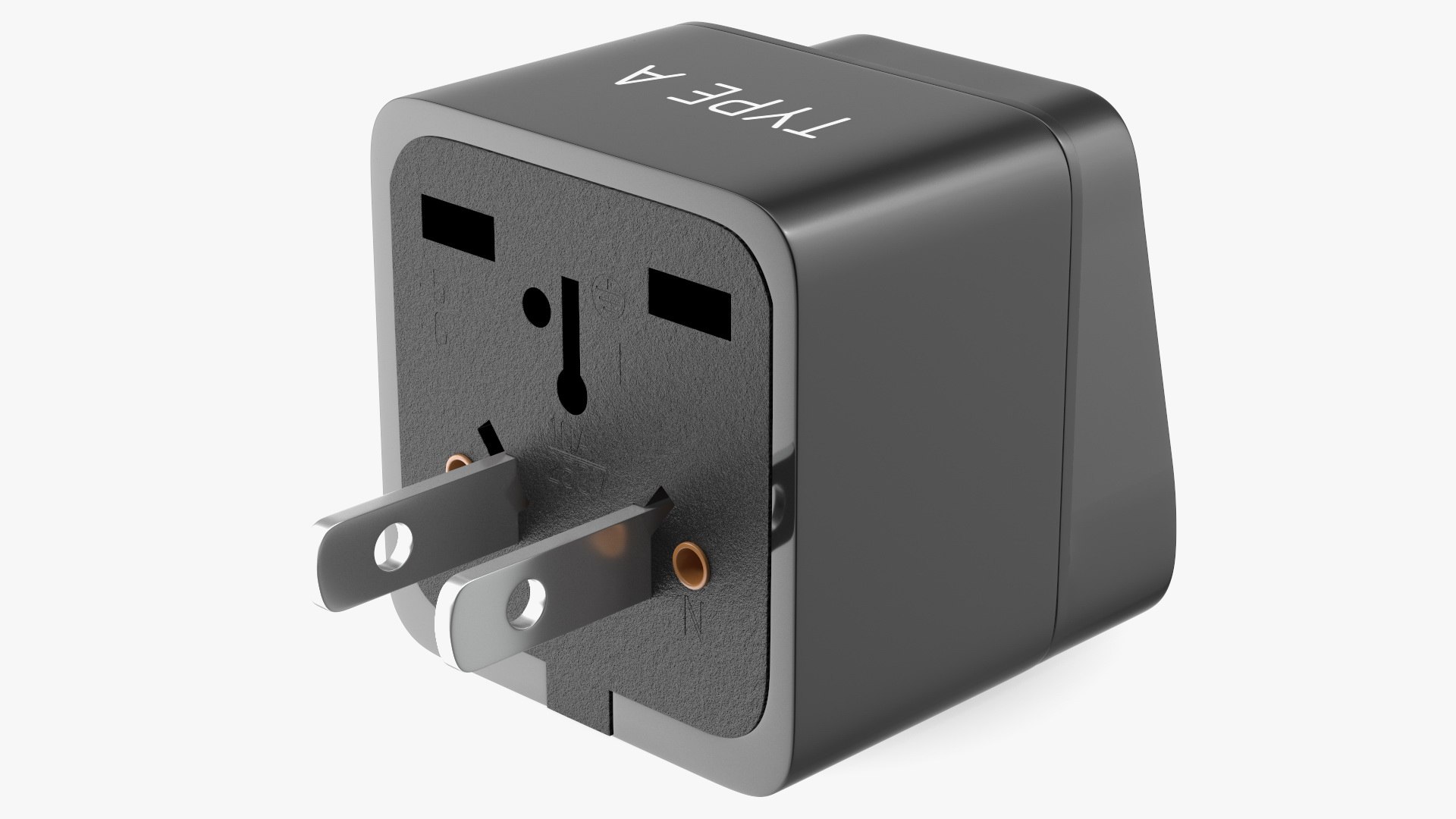 3D Type A Plug Adapter Black model - TurboSquid 1841227