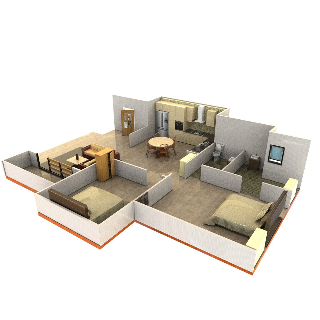 Interior Layout 3d Max