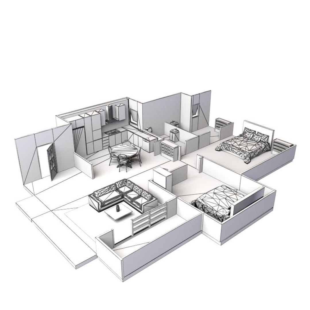 Interior Layout 3d Max