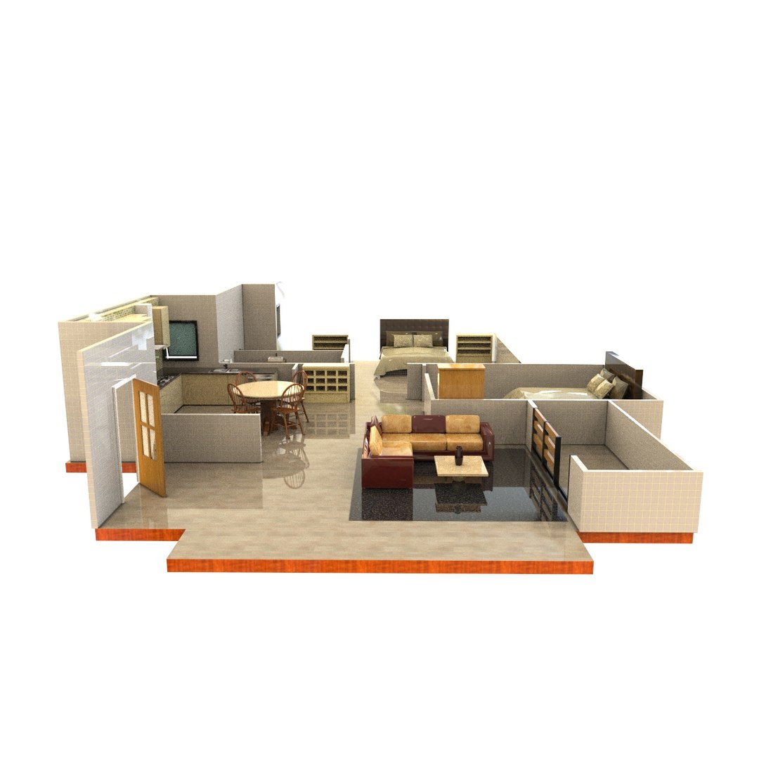 Interior Layout 3d Max