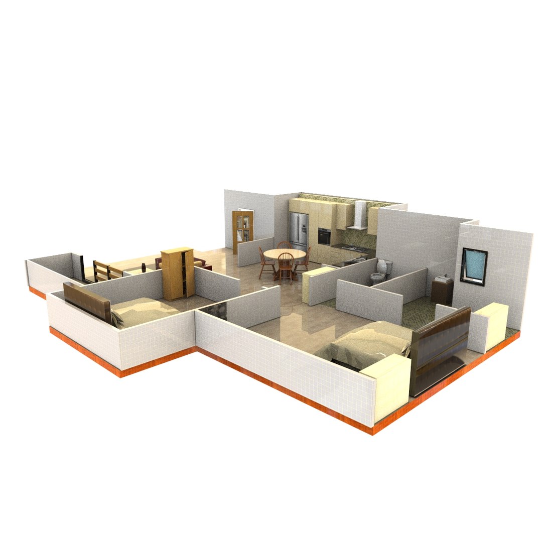 Interior Layout 3d Max