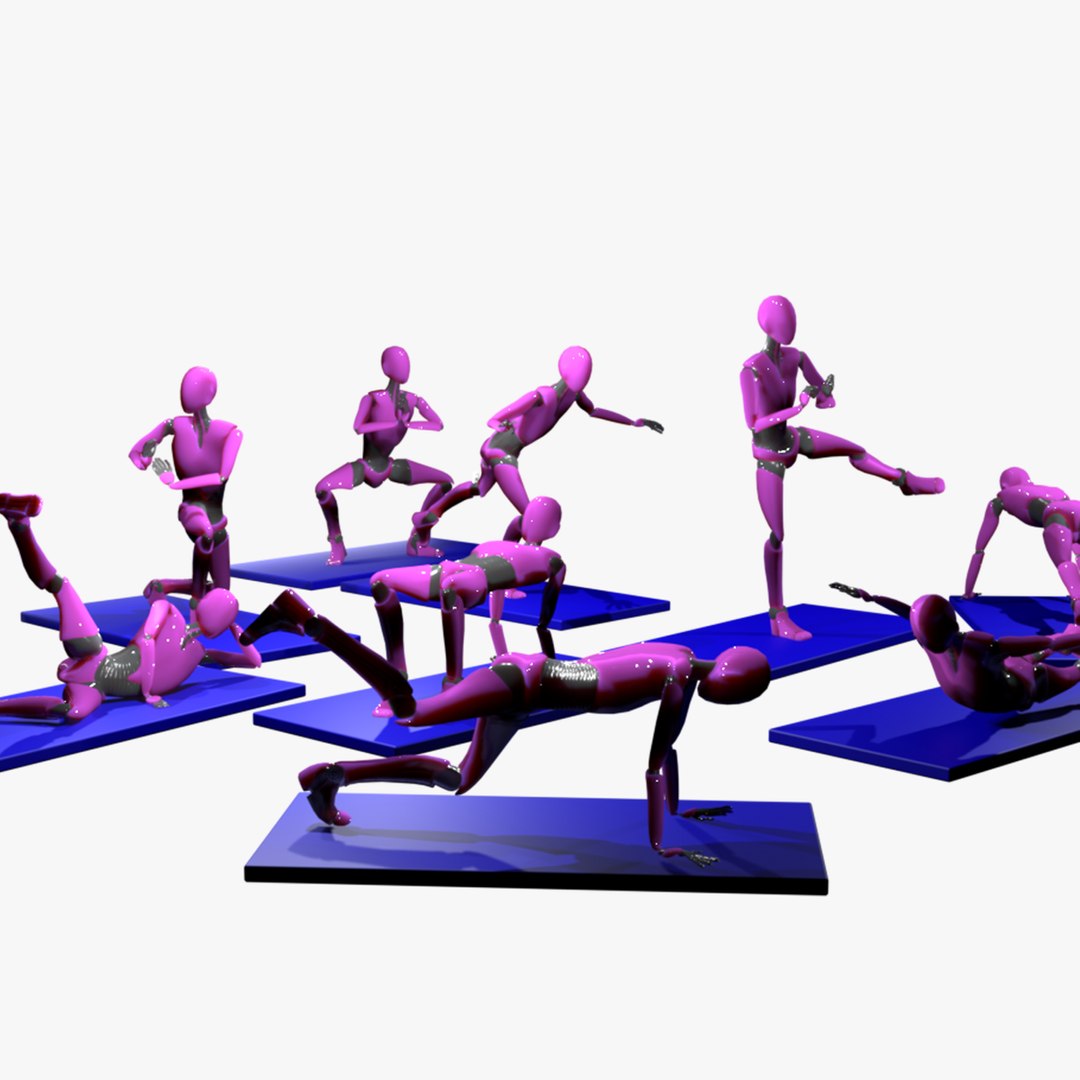 Power Gym Training Animations - Motion Cast20 Vol2 3D Model ...