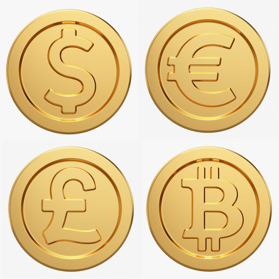 Coins Symbols Collection 3D - TurboSquid 2346848