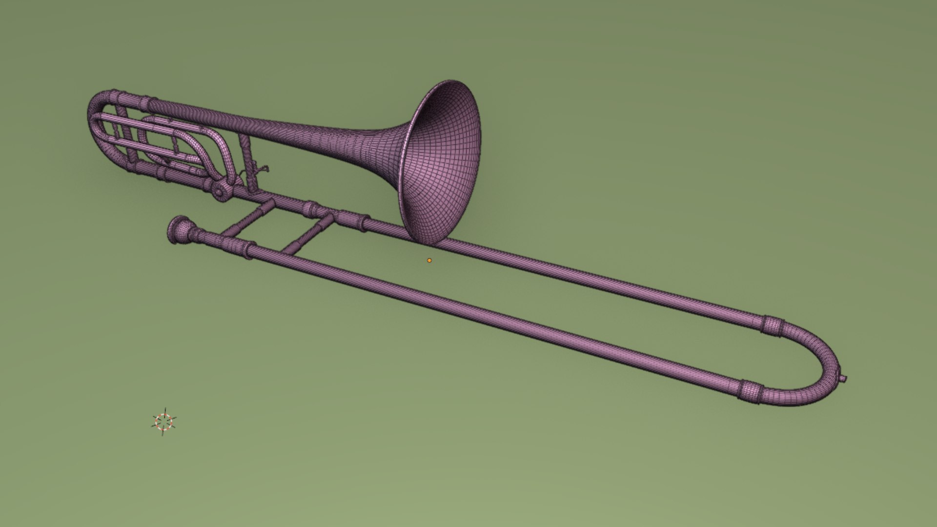 Bass Trombone Three Types Of Materials Brass Copper And Silver 3D Model ...