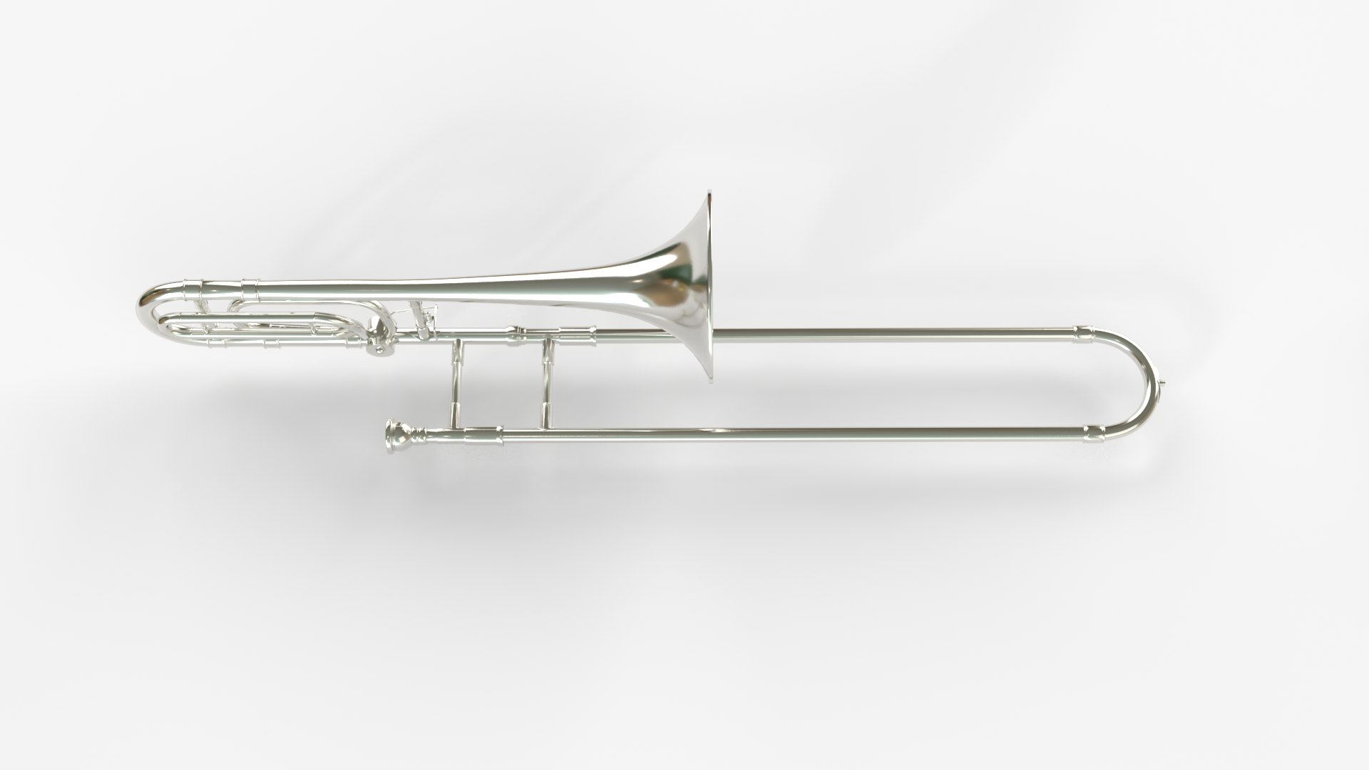 Bass Trombone Three Types Of Materials Brass Copper And Silver 3D Model ...