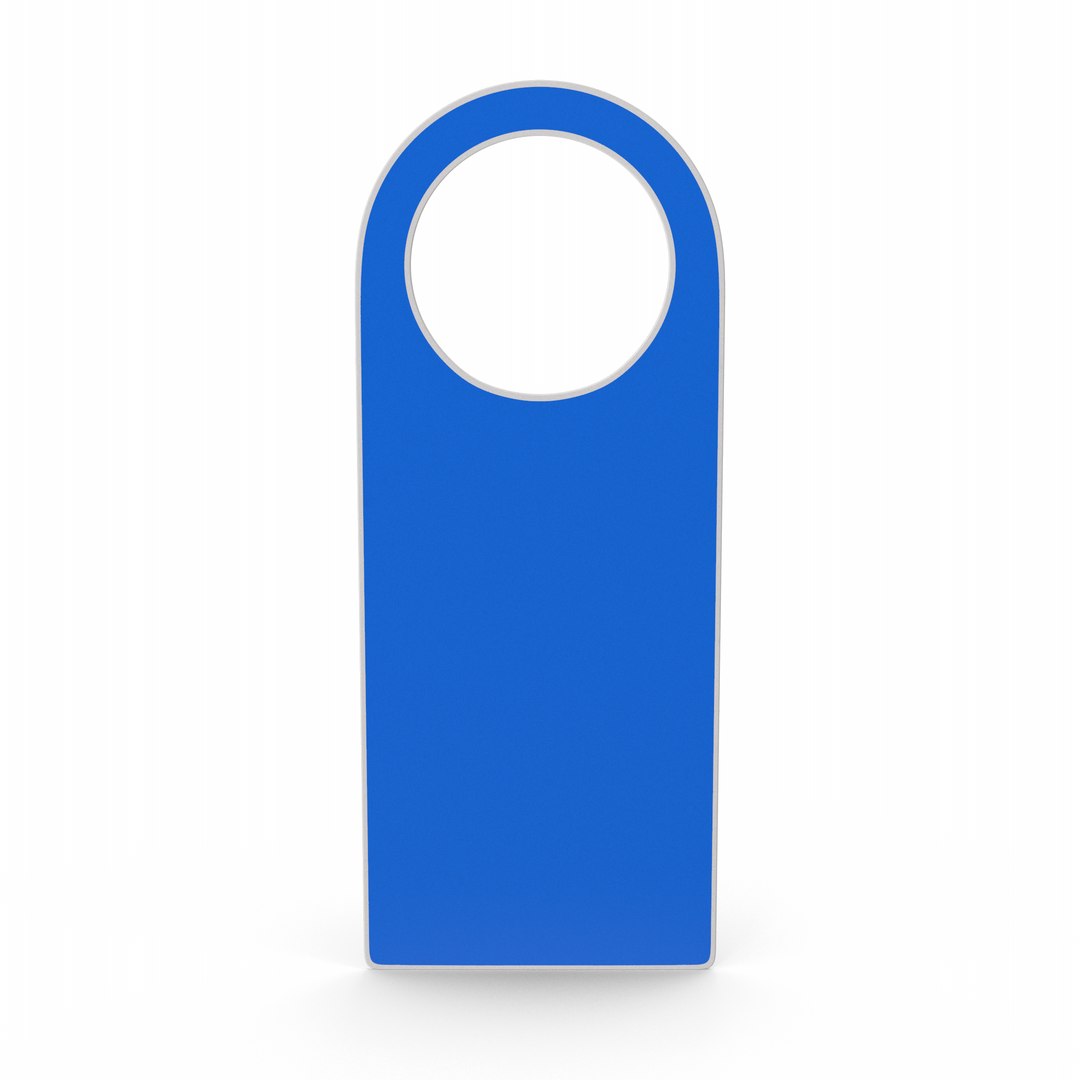 Blue Hotel Room Door Tag 3D Model - TurboSquid 2271251