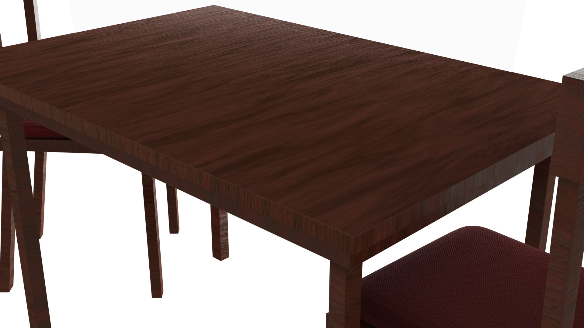 Breakfast-nook Table And Chair Model - TurboSquid 1960272