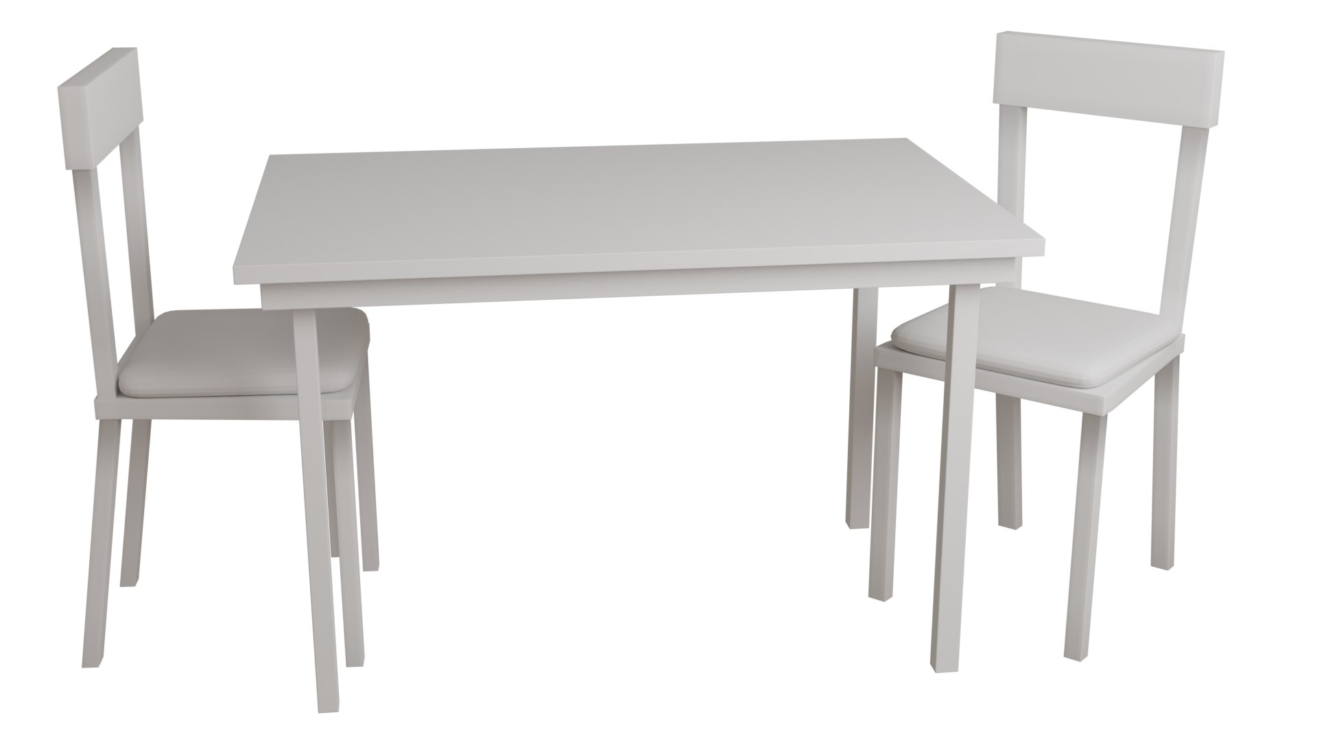 Breakfast-nook Table And Chair Model - TurboSquid 1960272