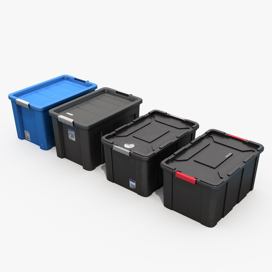 Storage plastic bins 3D - TurboSquid 1460048