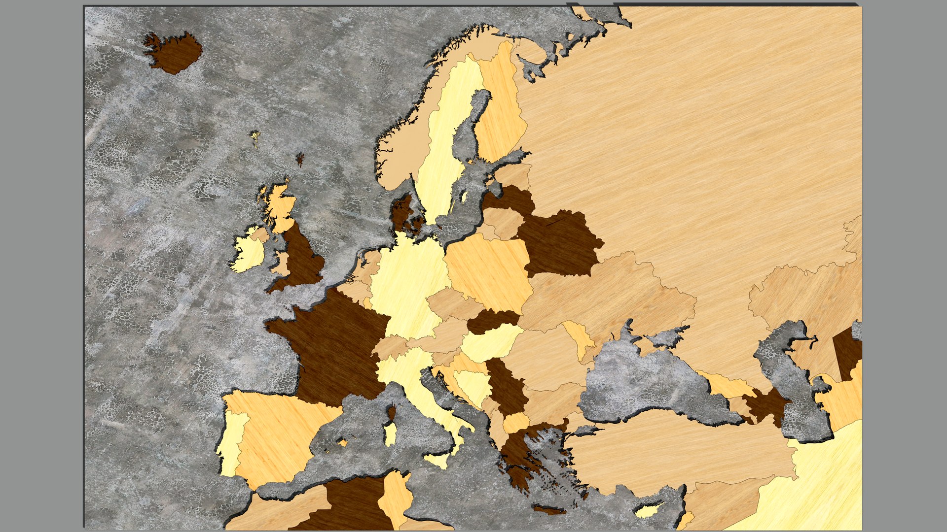 3D Europe Map Board Model - TurboSquid 1907461