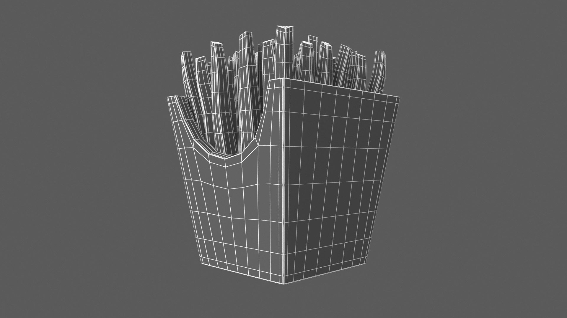 Crispy Fries Stylized Snack Prop 3D Model - TurboSquid 2423900