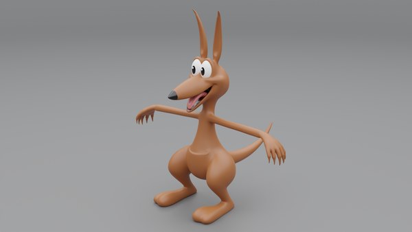 modelo 3d Dibujos animados de canguro 3D - TurboSquid 2102886
