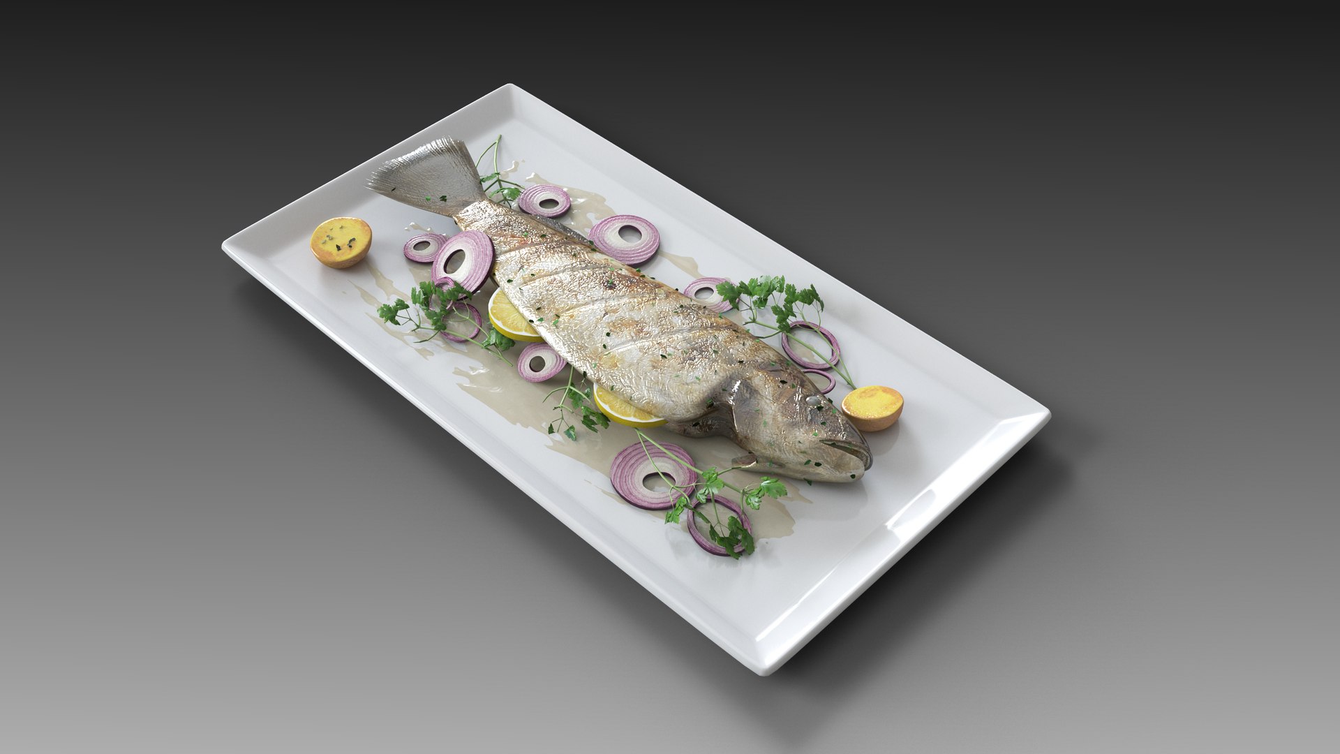 Cooked Fish 3D Model - TurboSquid 1881687
