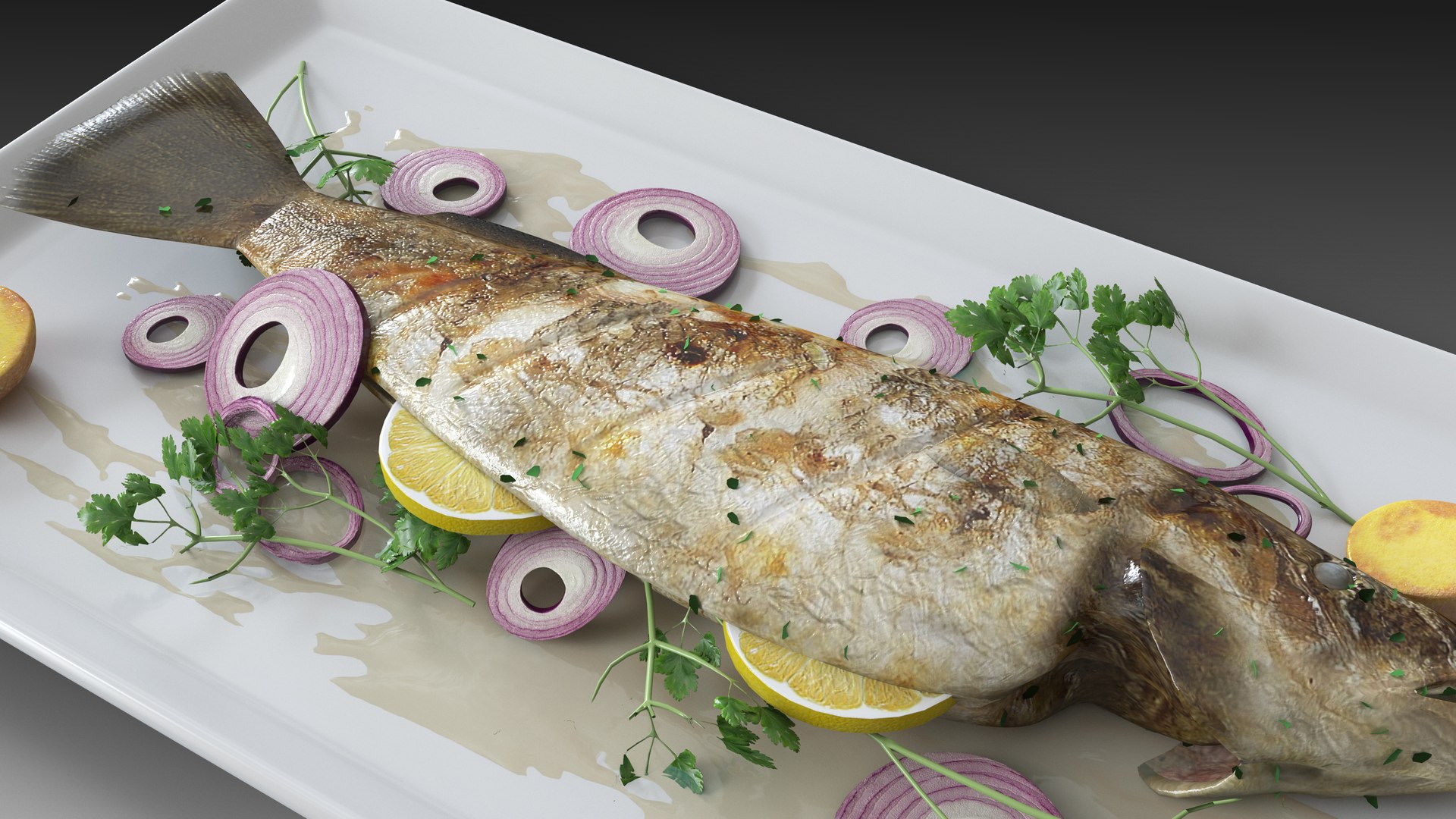 Cooked Fish 3D Model - TurboSquid 1881687