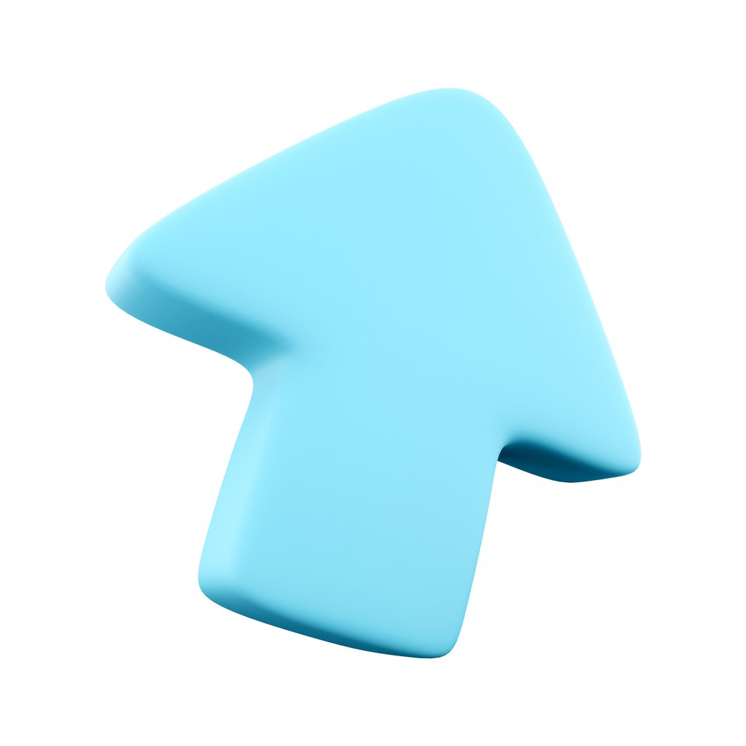 3D Blue Line Cursor Icon - TurboSquid 2074168
