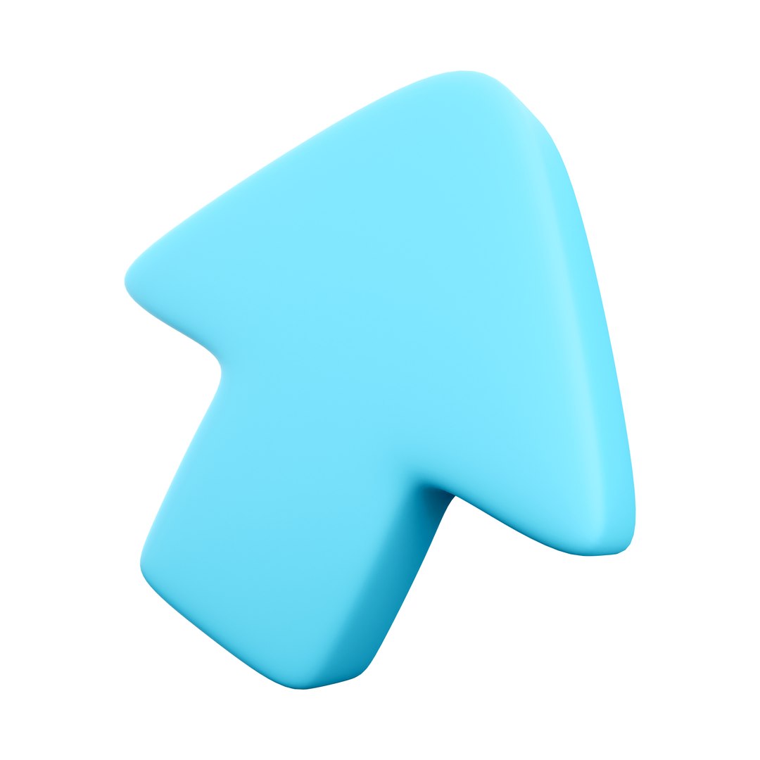 3D Blue Line Cursor Icon - TurboSquid 2074168