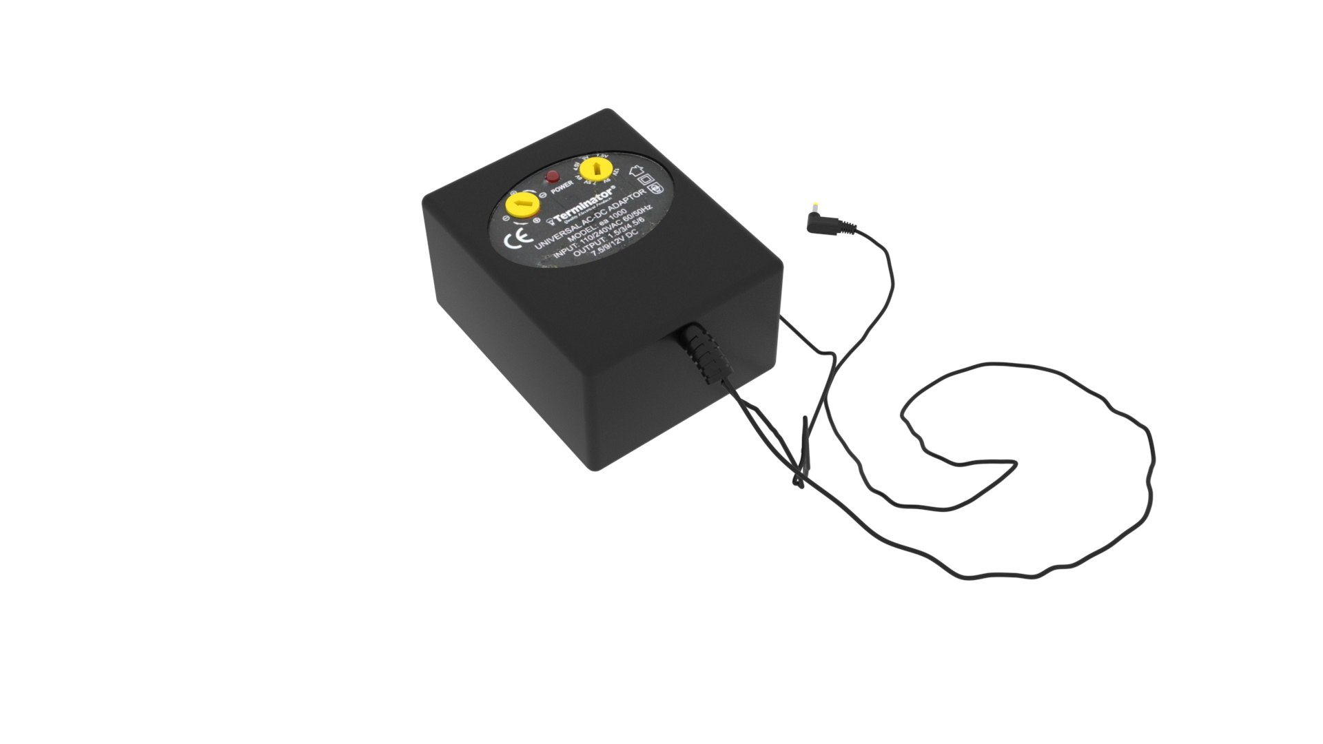 Terminator Ac Dc Power Adapter 3D Model - TurboSquid 1758272