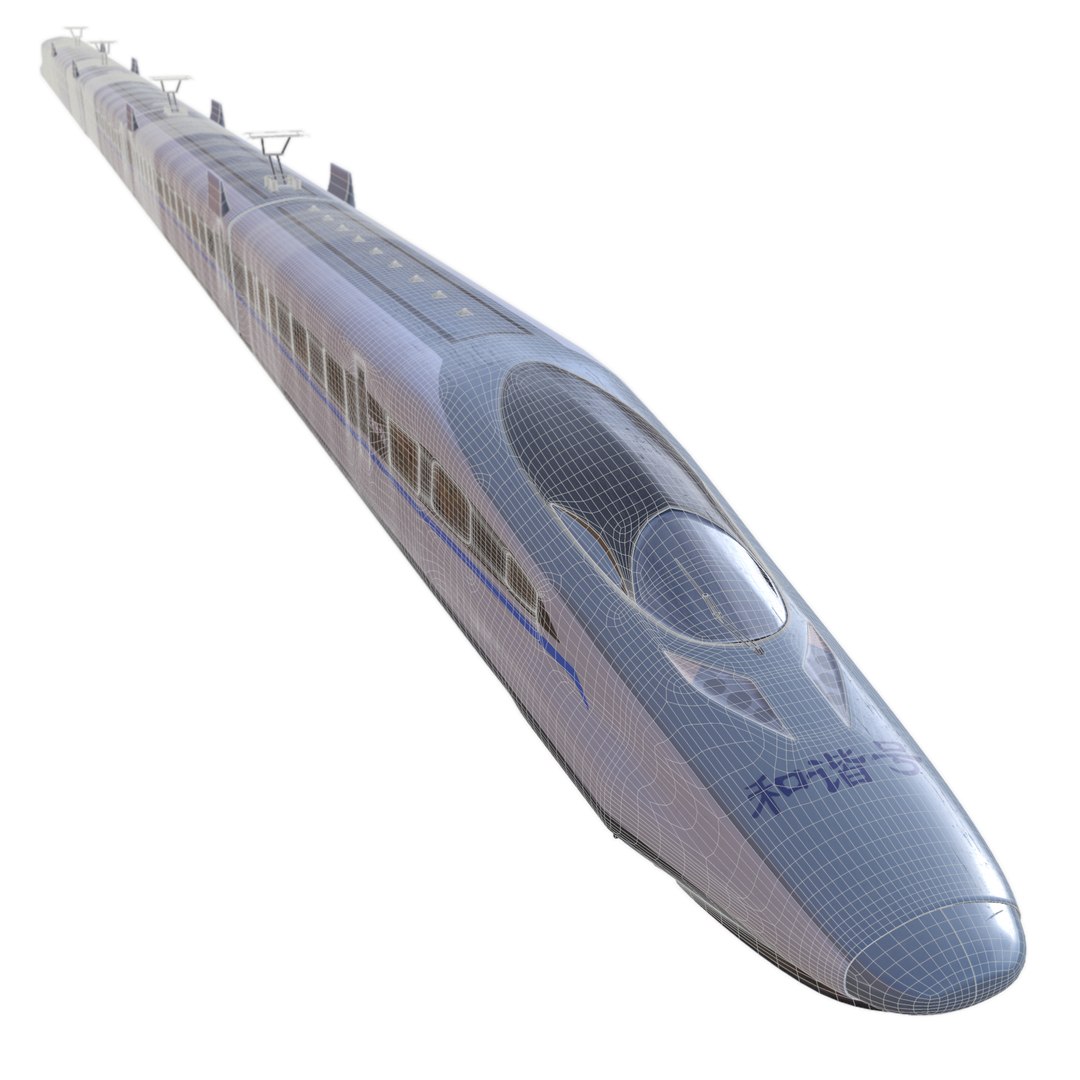 3D Model Chinese Modern Speed Bullet Train - TurboSquid 1627291