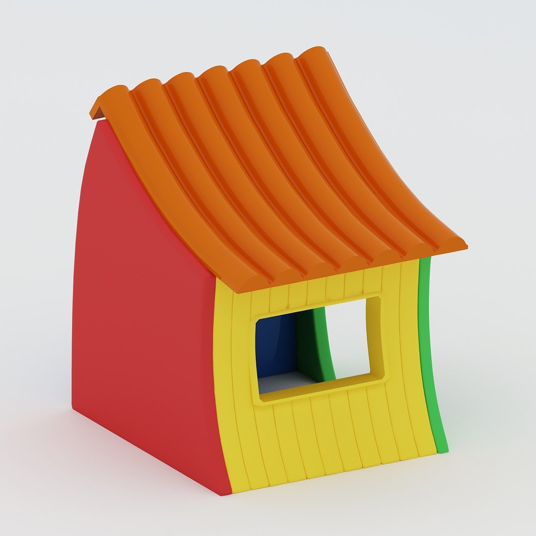 plastic house 3d model