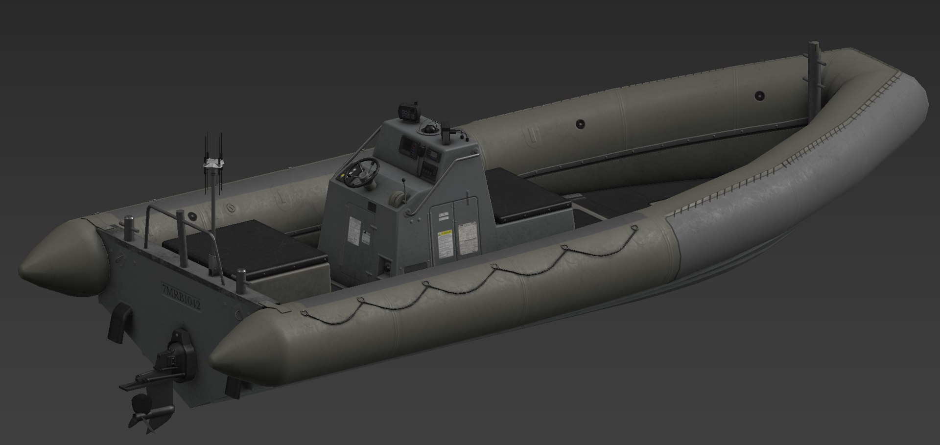 3D Model Vessel Rib Ship - TurboSquid 1478103