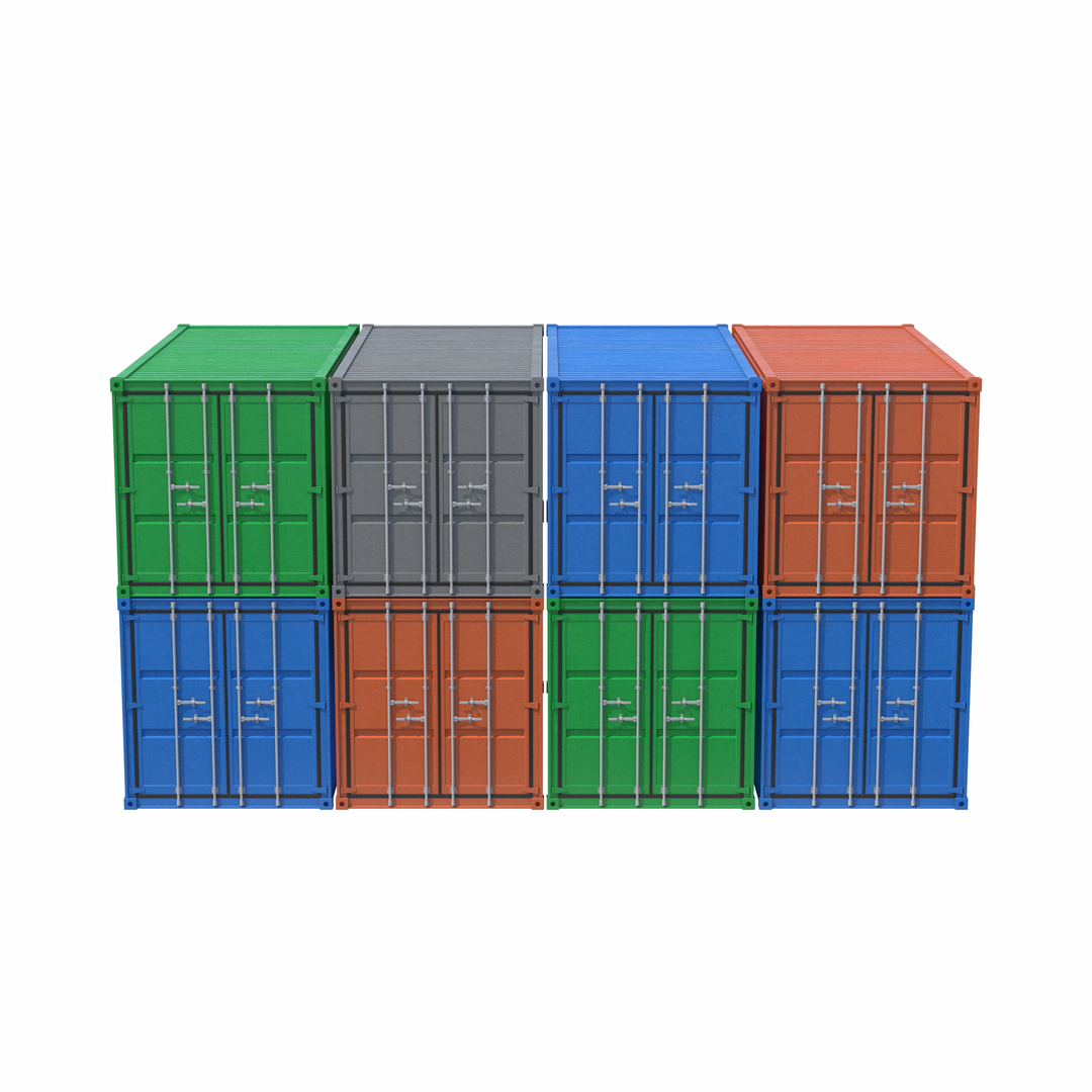 3D Colored Shipping Containers Model - TurboSquid 2361986