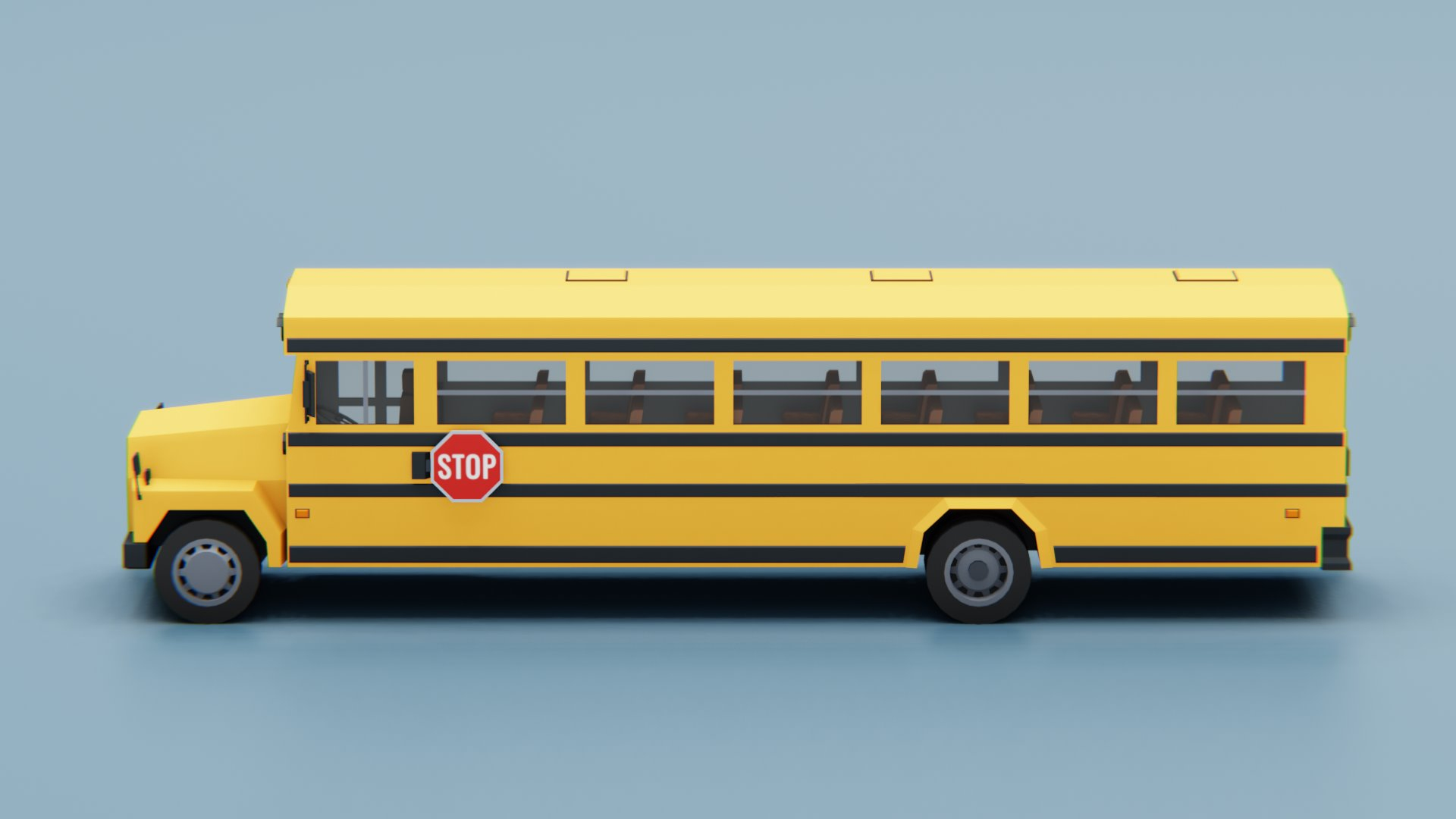 3D Cartoon Stylized School Bus Classic - TurboSquid 1788967