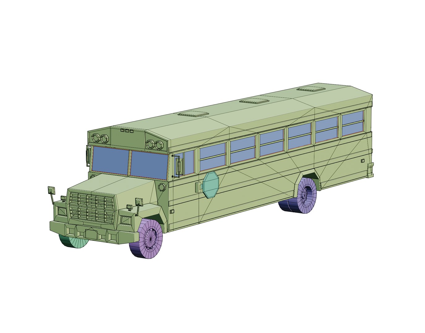 3D Cartoon Stylized School Bus Classic - TurboSquid 1788967