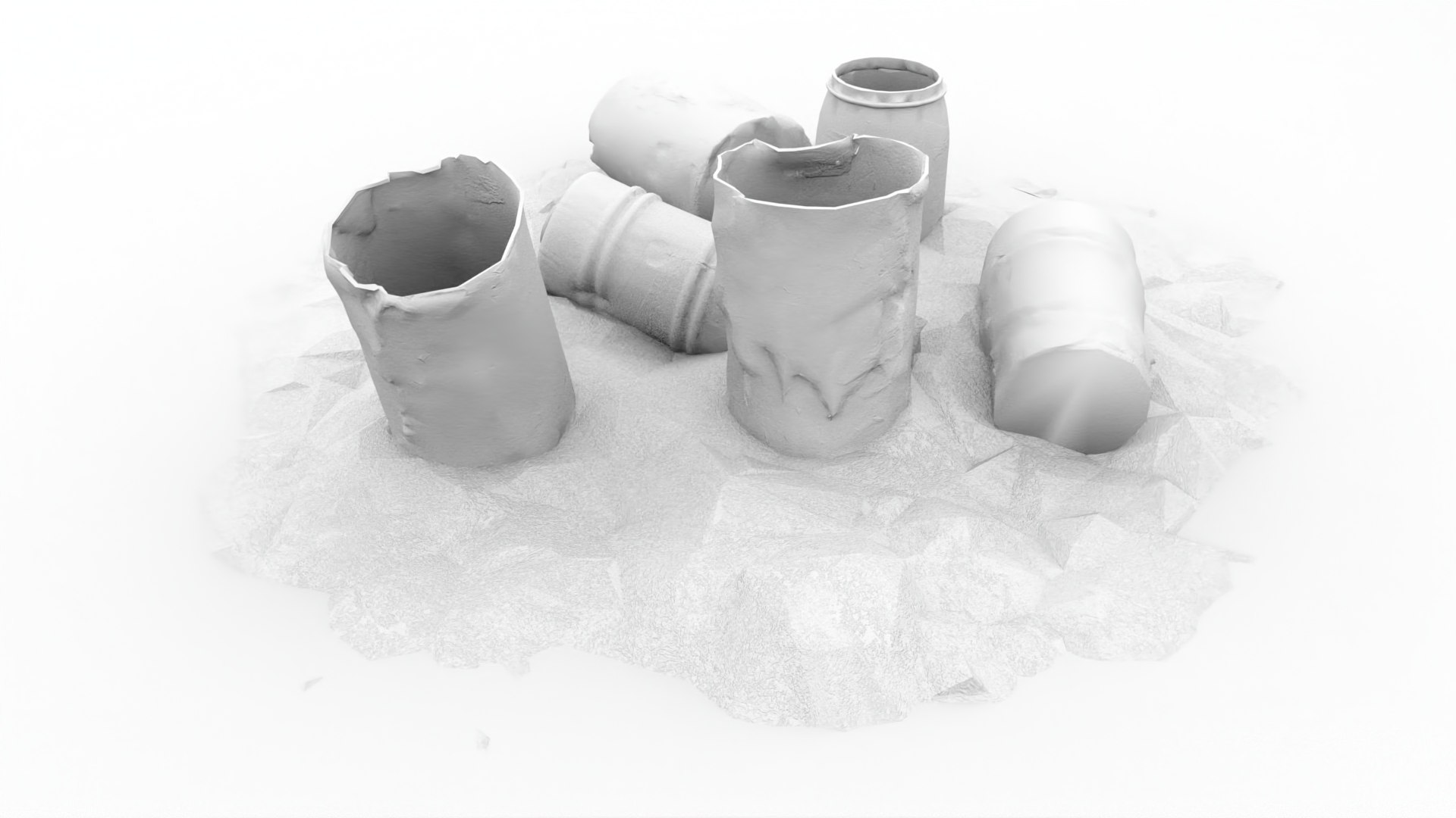 Detailed Scan Ruined Debris Rock Rubble 3D - TurboSquid 1848126