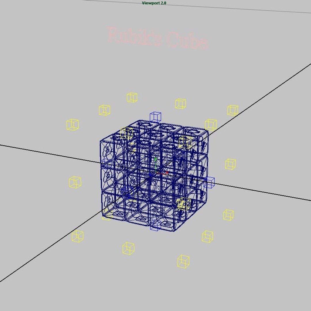 Rubik S Cube Rigged 3d Model