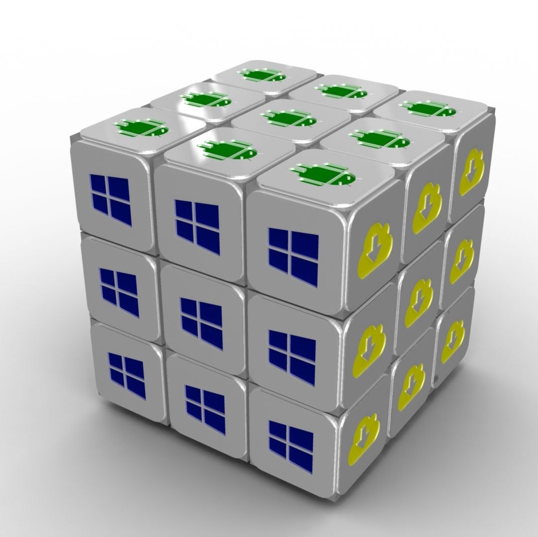 Rubik S Cube Rigged 3d Model