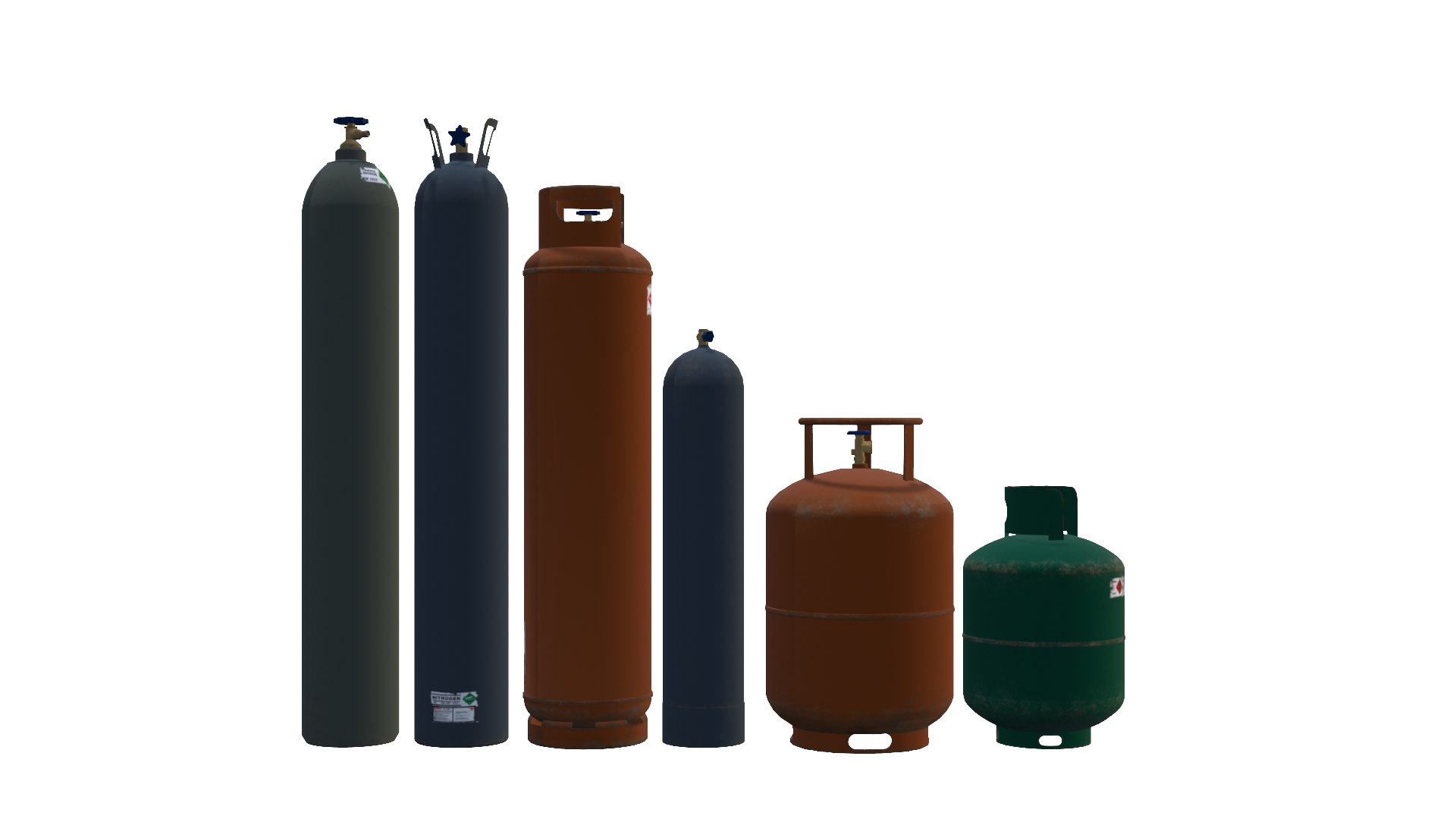 3D Cylinder Pack Low Poly 3D Model - TurboSquid 2336270
