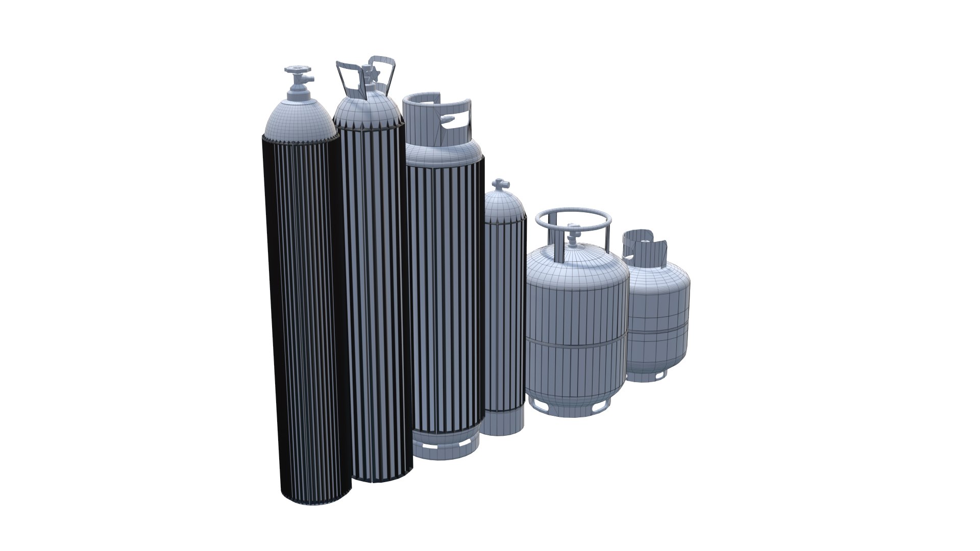 3D Cylinder Pack Low Poly 3D Model - TurboSquid 2336270