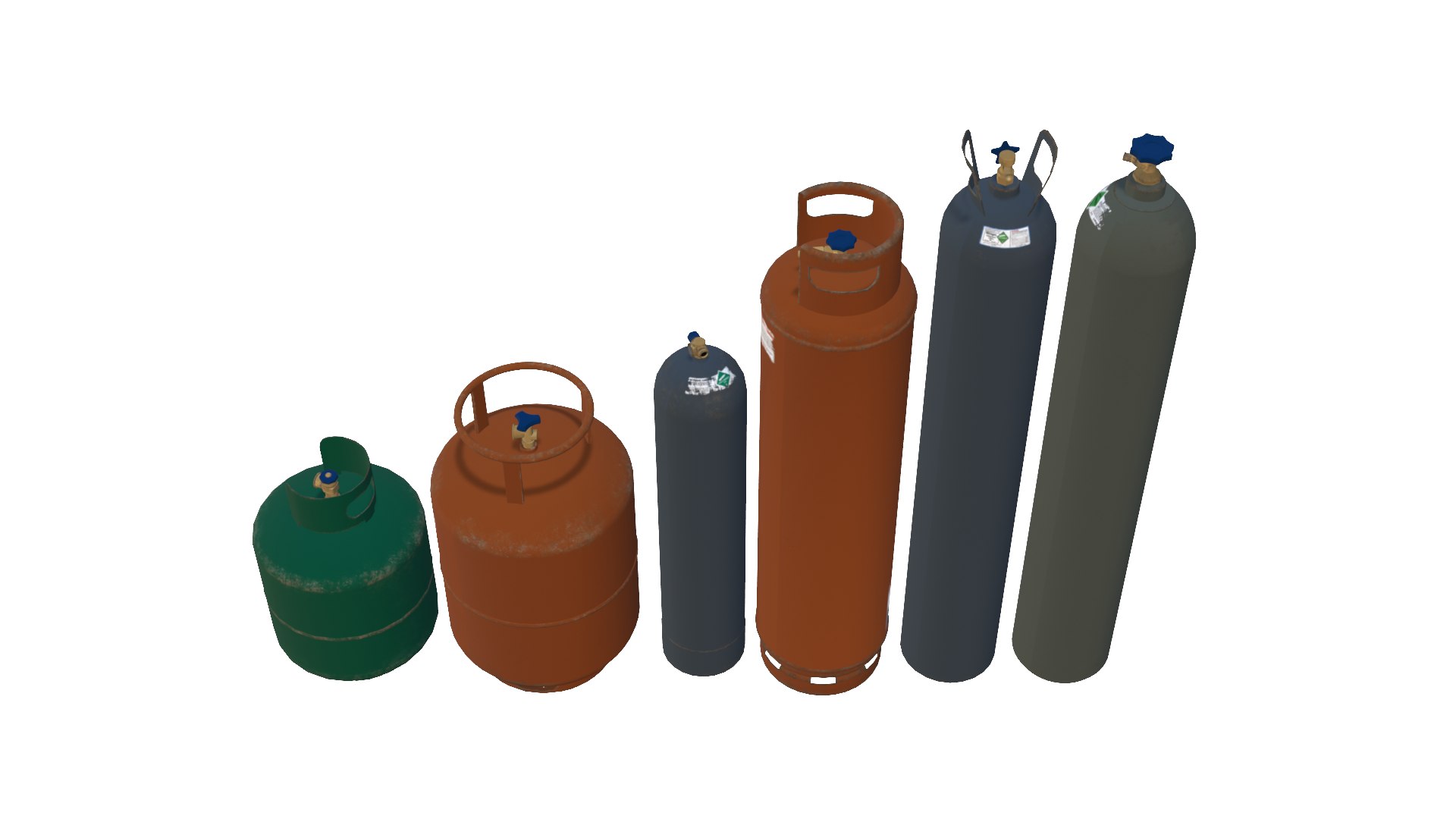 3D Cylinder Pack Low Poly 3D Model - TurboSquid 2336270