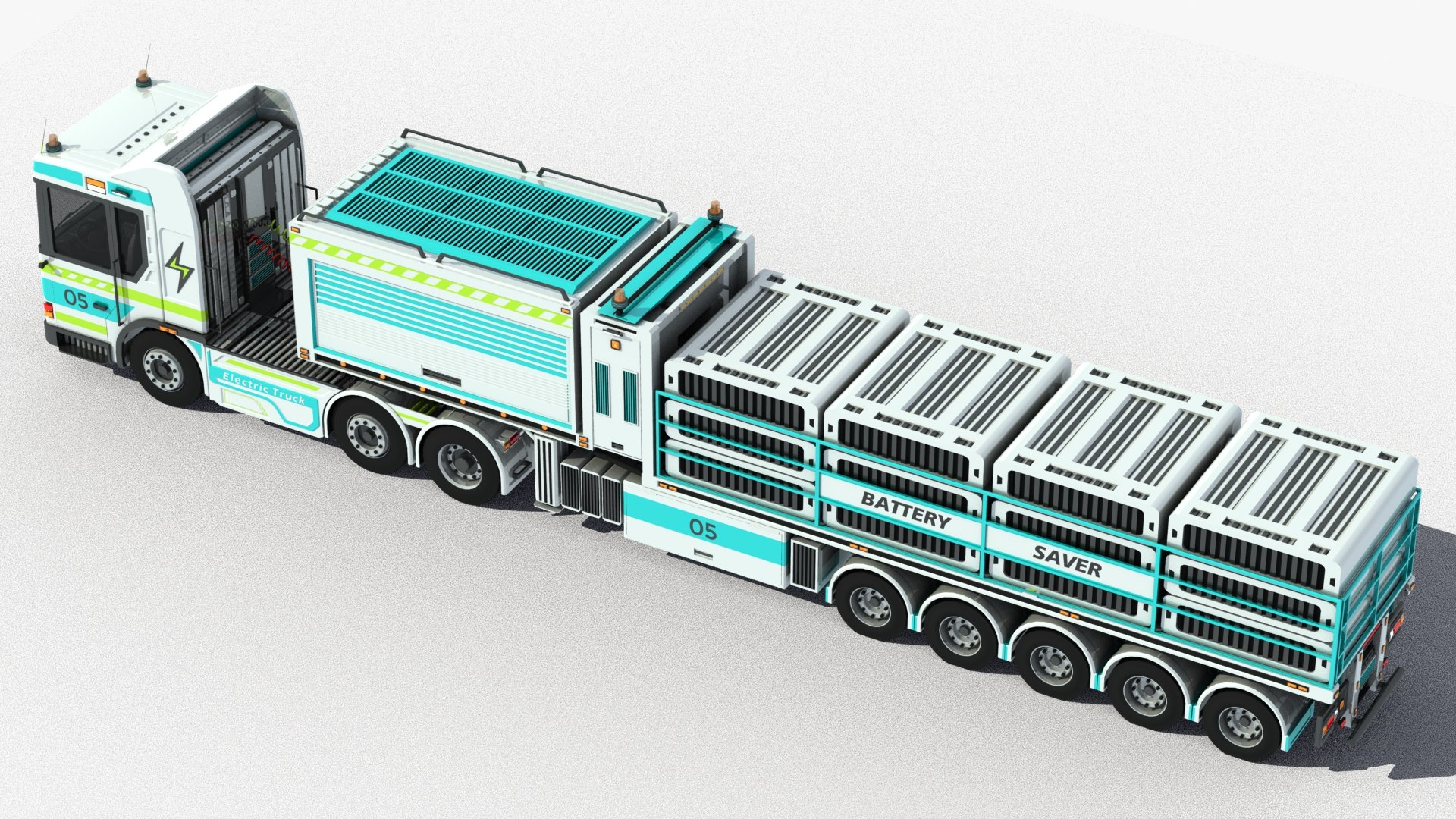 Electric Truck Transport Battery Supply 3D Model - TurboSquid 1966113