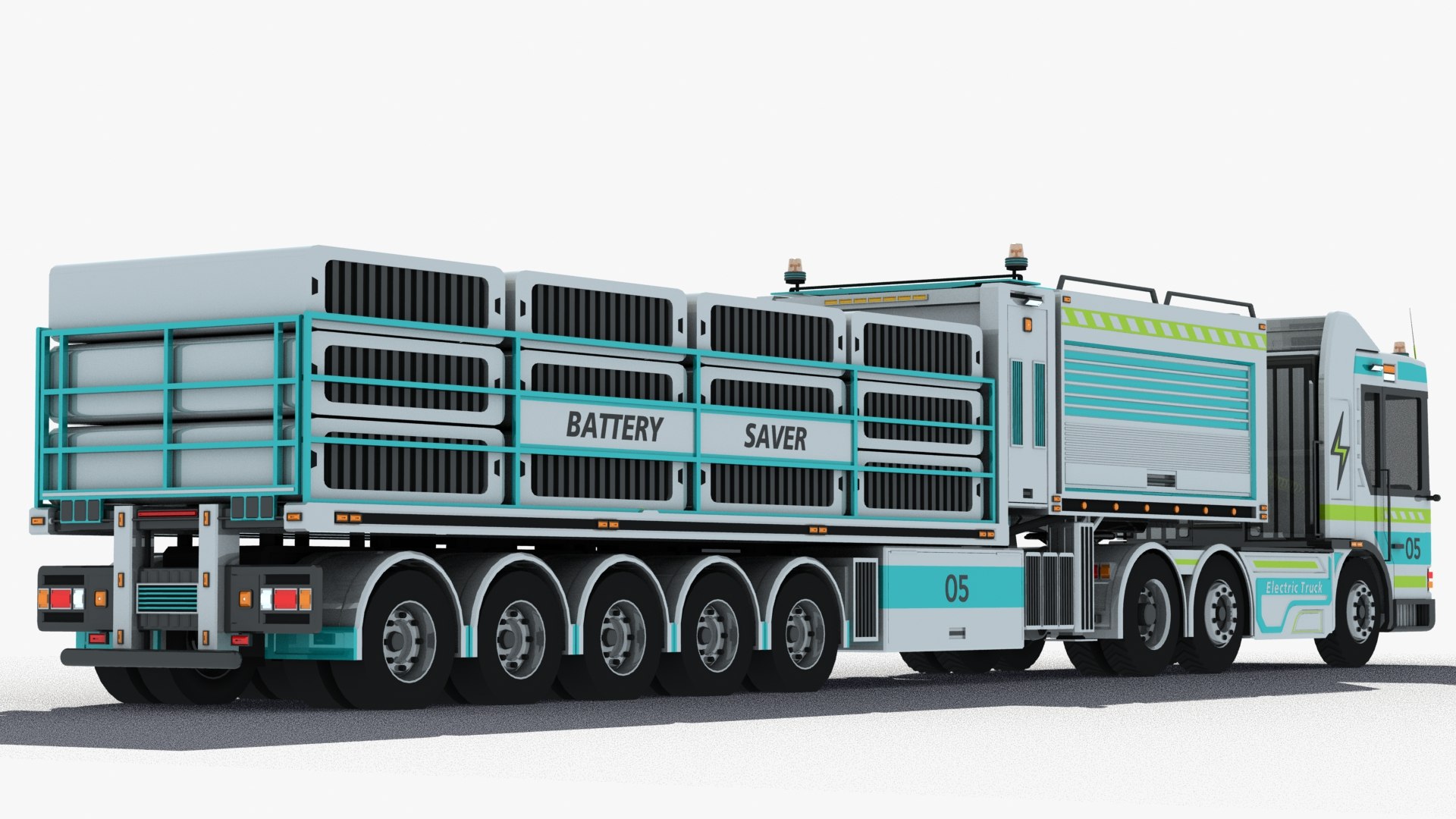 Electric Truck Transport Battery Supply 3D Model - TurboSquid 1966113