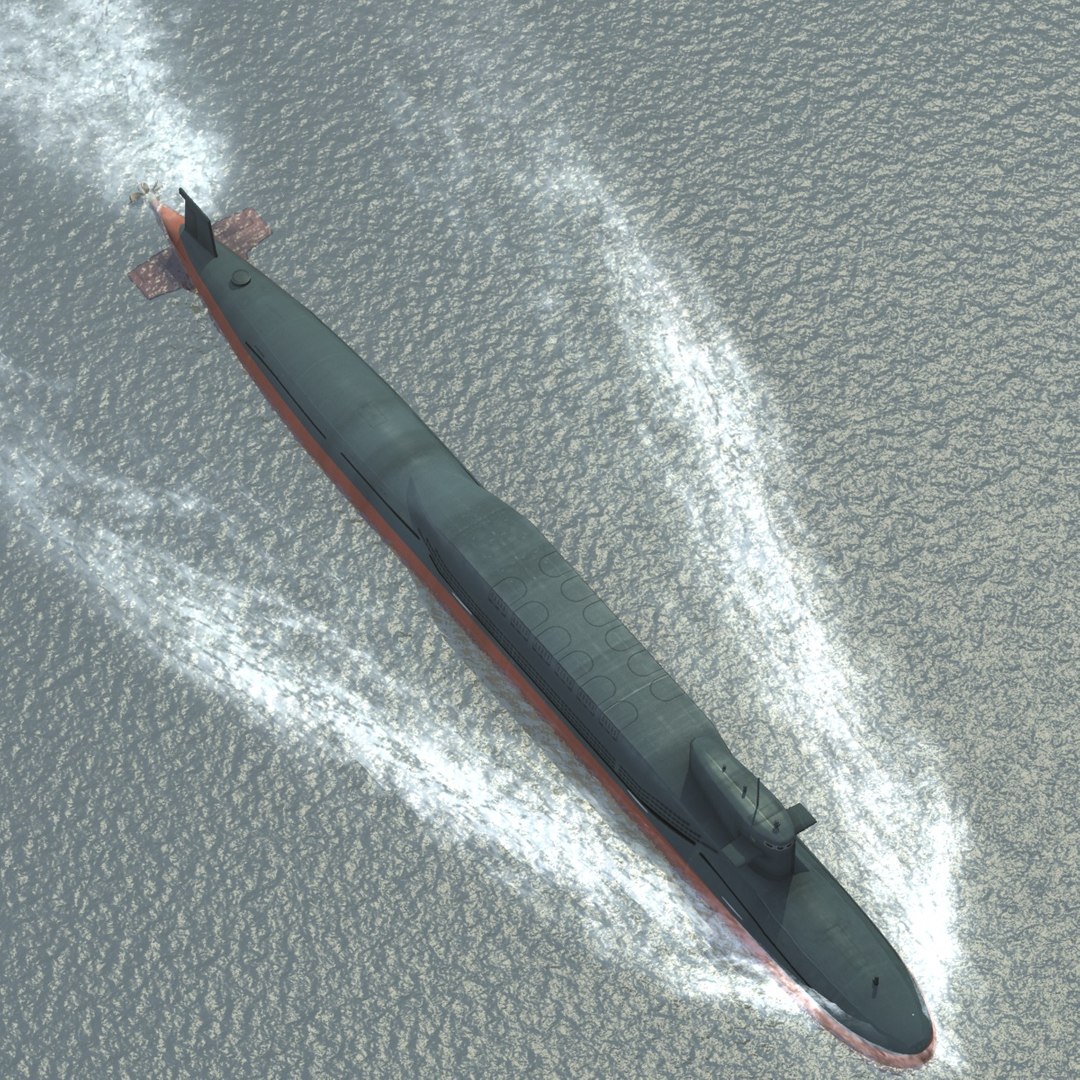3d Jin Type094 Submarine Ssbn