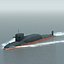 3d Jin Type094 Submarine Ssbn