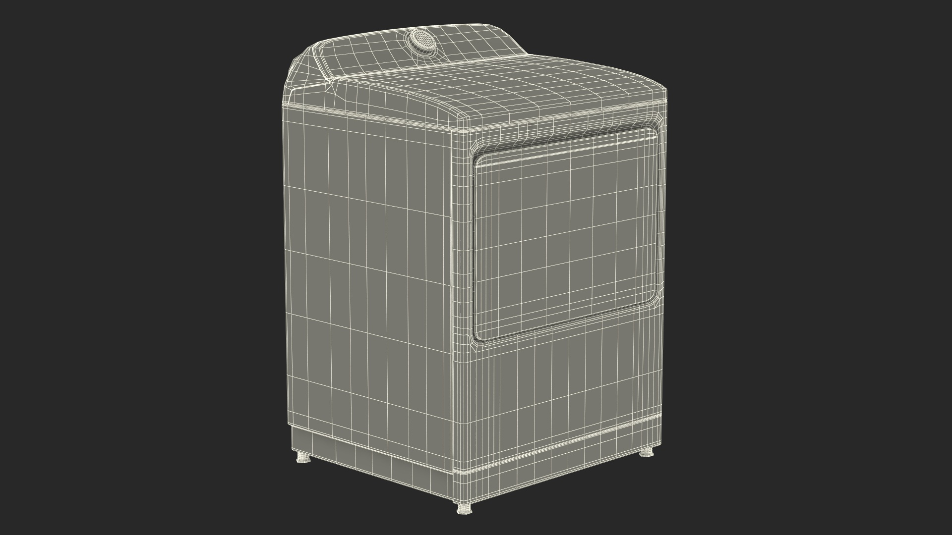 Smart Top Load Clothes Dryer White 3D Model - TurboSquid 2097555