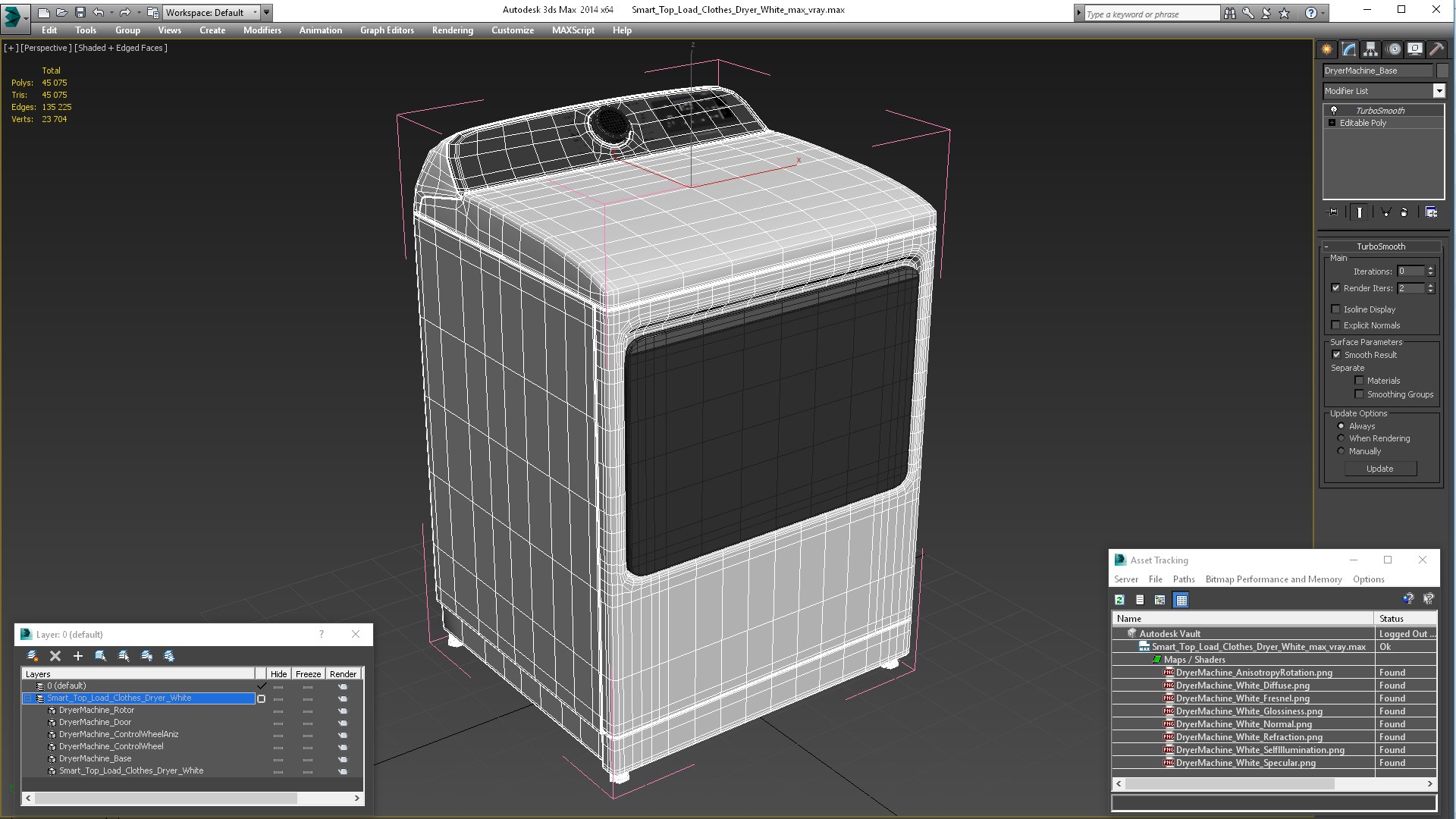 Smart Top Load Clothes Dryer White 3D model - TurboSquid 2097555