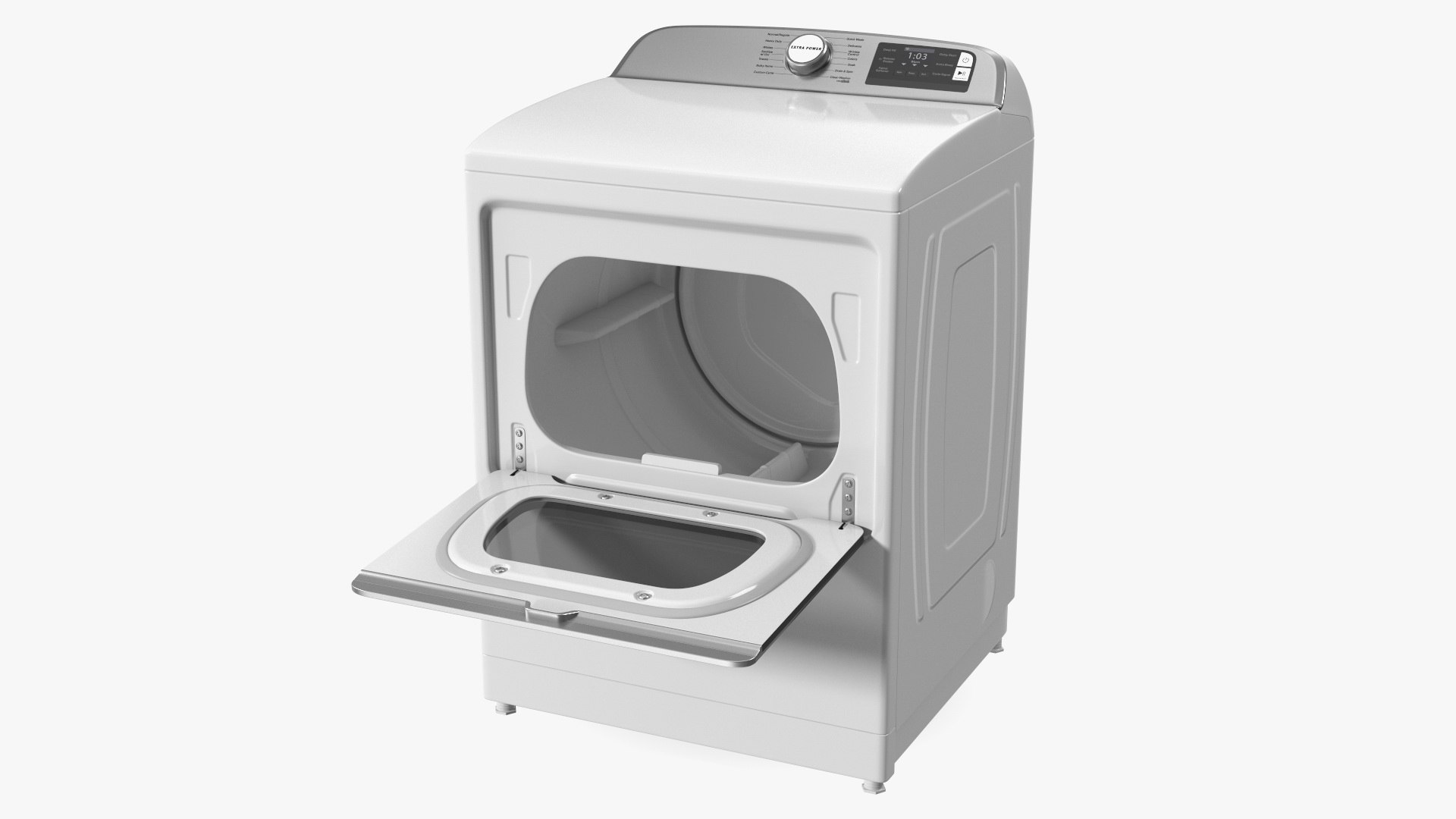 Smart Top Load Clothes Dryer White 3D model - TurboSquid 2097555