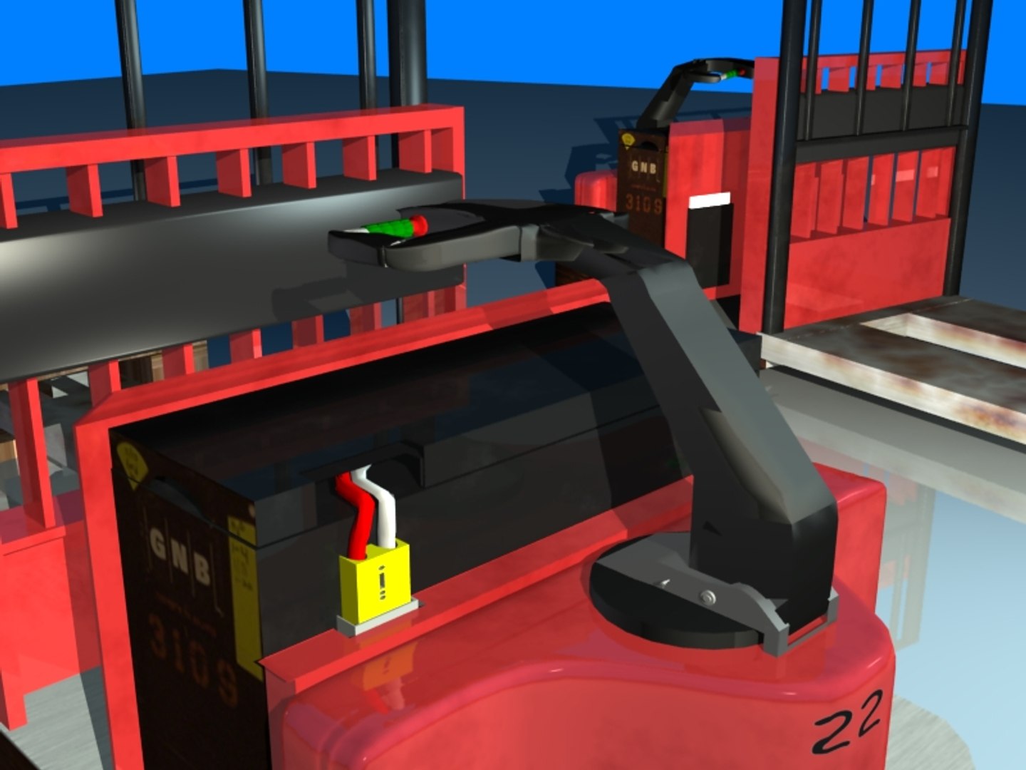 tugger pallets 3d model