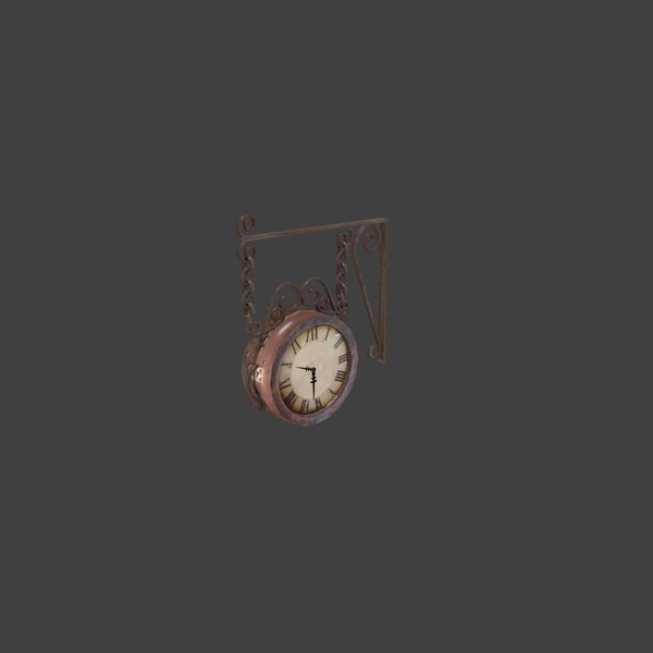 3D old clock model - TurboSquid 1523599