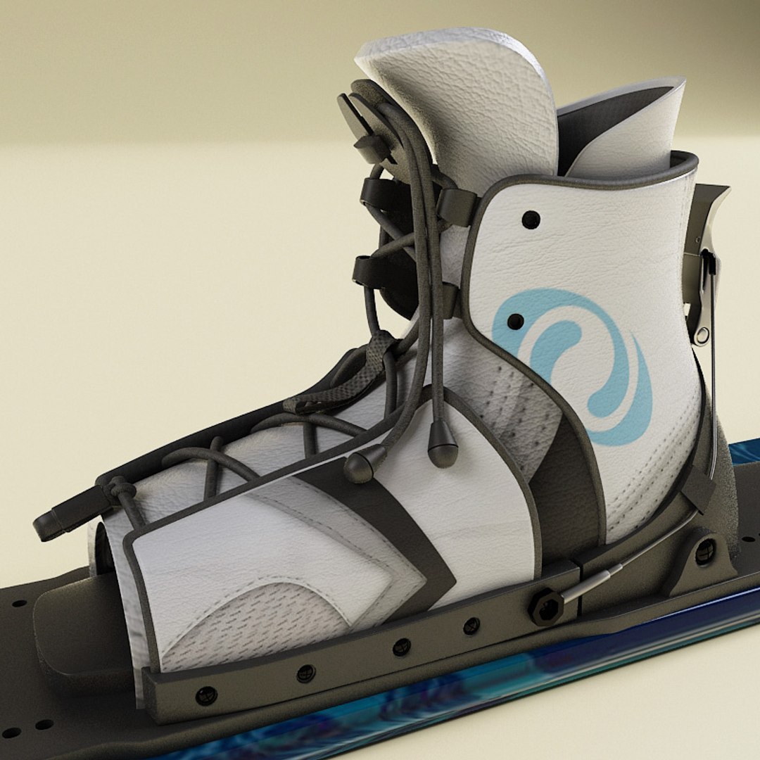 3d model skis modelled