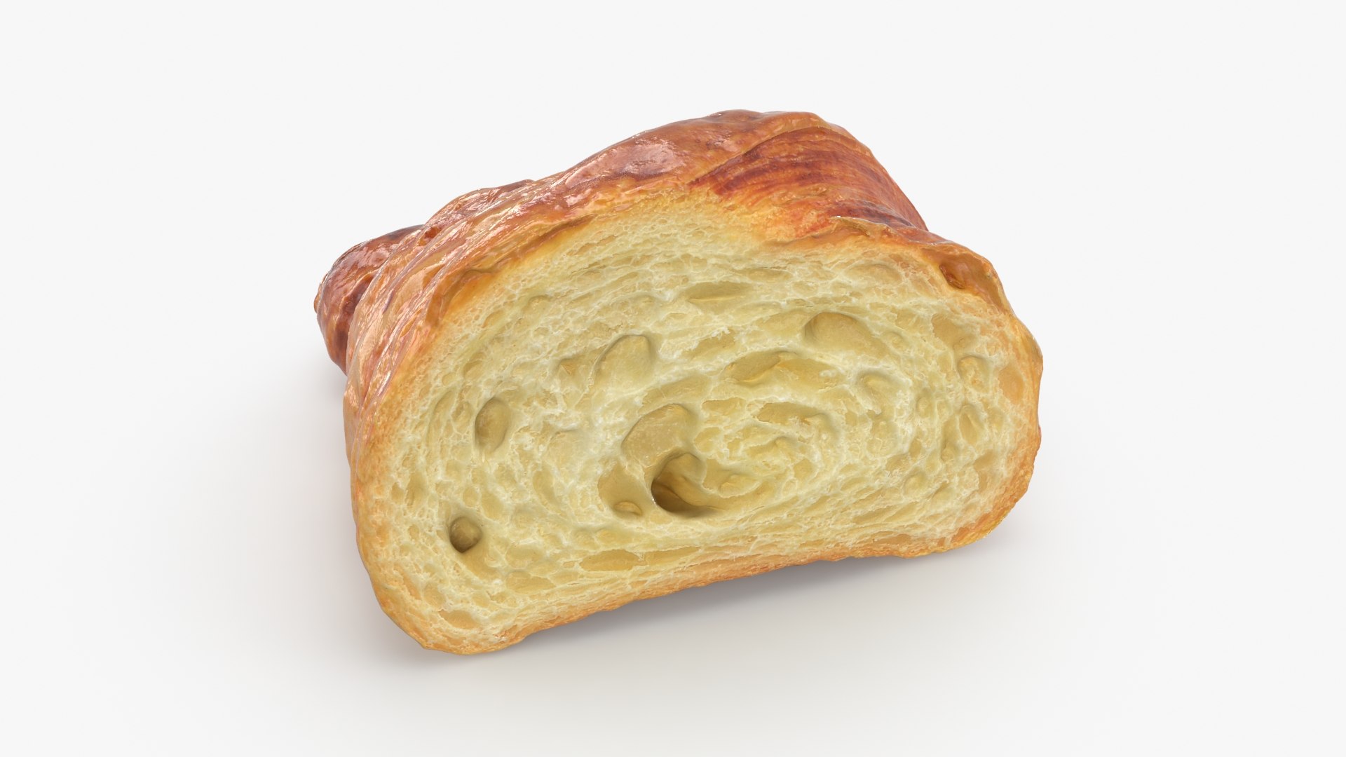 Classic Butter Croissant Half Model - TurboSquid 2129467